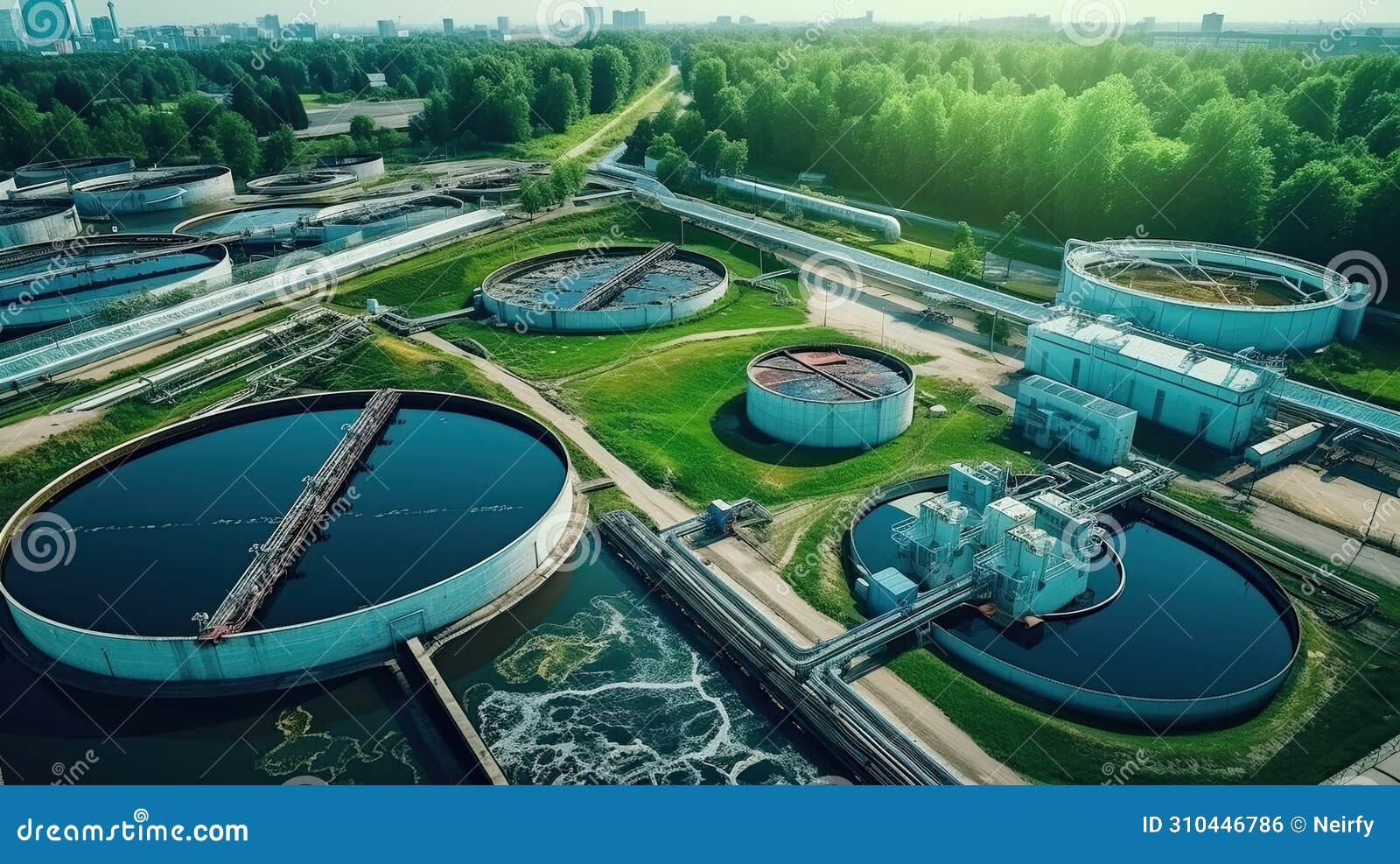 Drinking Water Treatment Facility Stock Photo - Image of helicopter ...