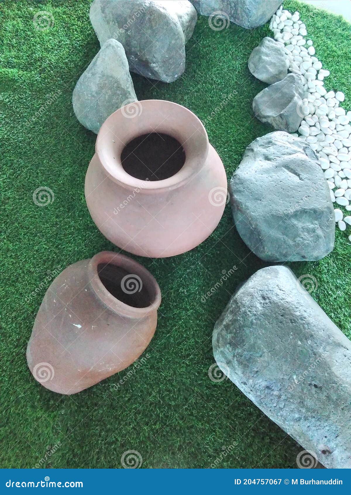 These are Drinking Water Vats Made of Clay and Mountain Rock Stock ...
