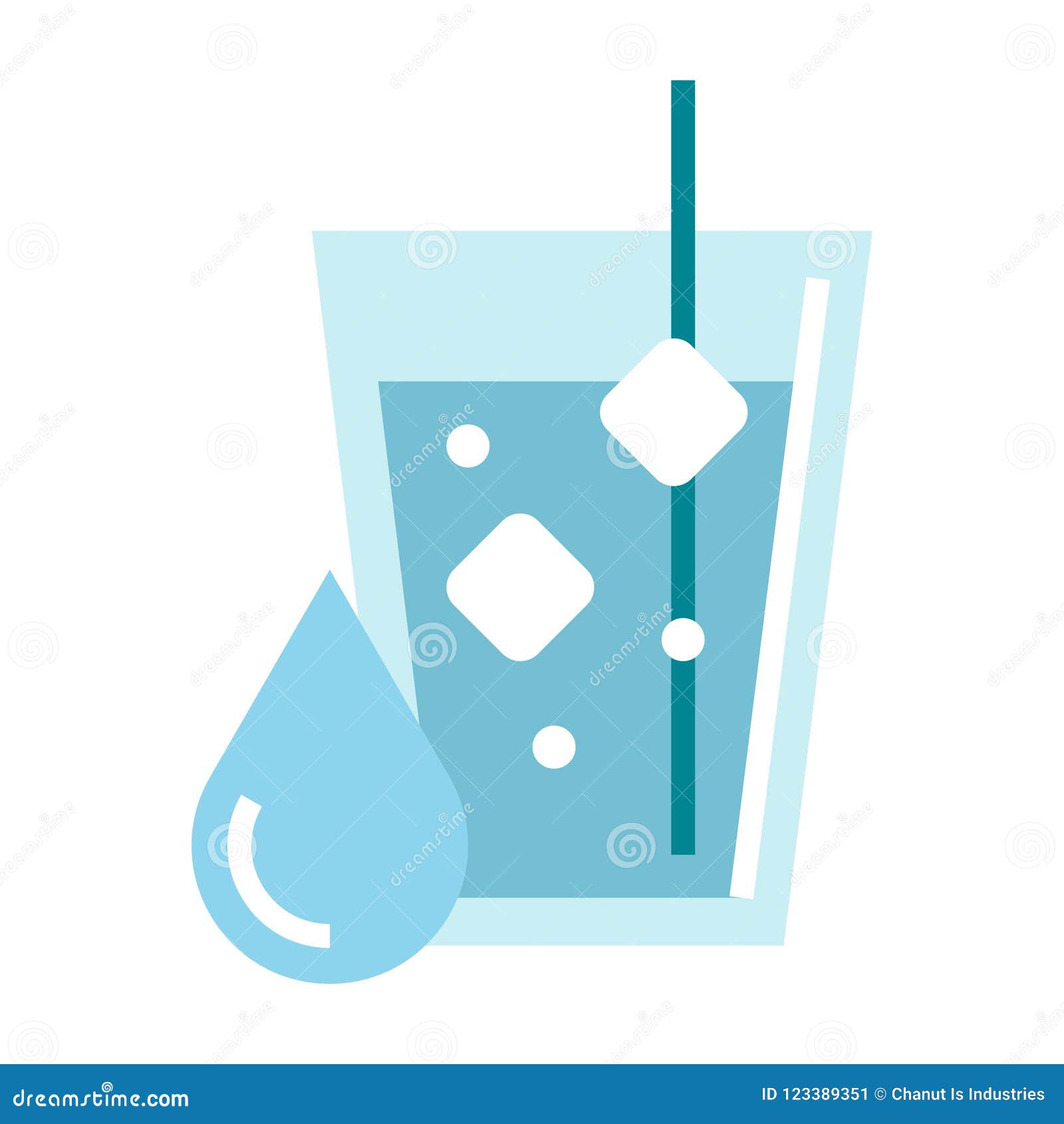 Drinking Water Vector Illustration Stock Vector - Illustration of clean ...