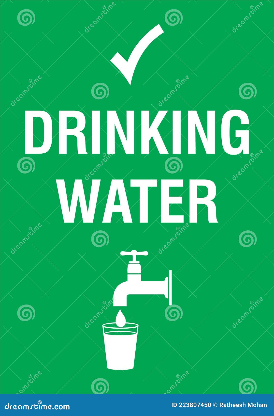 DRINKING WATER VECTOR SIGN BOARD Stock Vector - Illustration of number ...