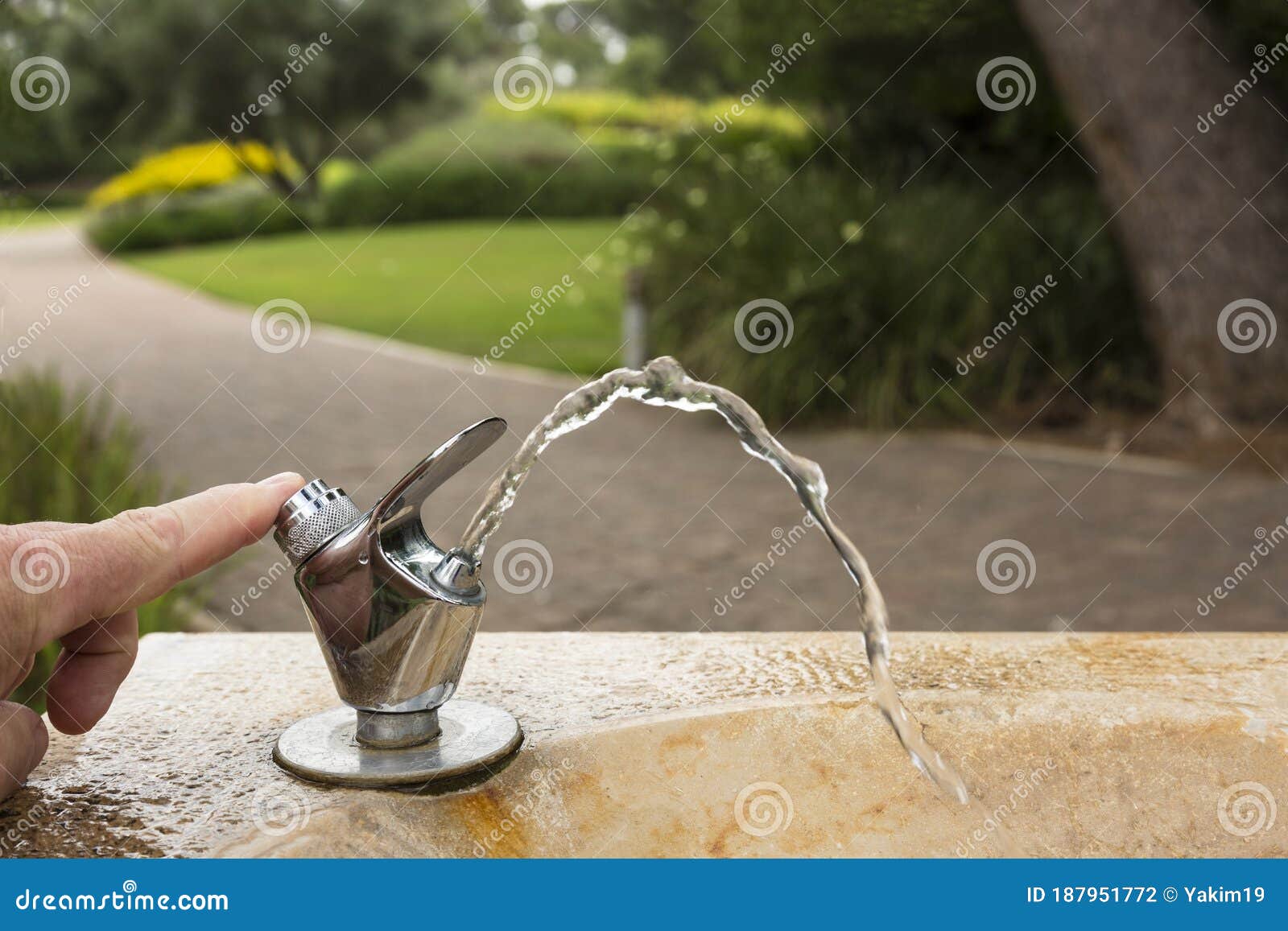 Drinking Water while Walking Avoid Dehydration Stock Photo - Image of ...