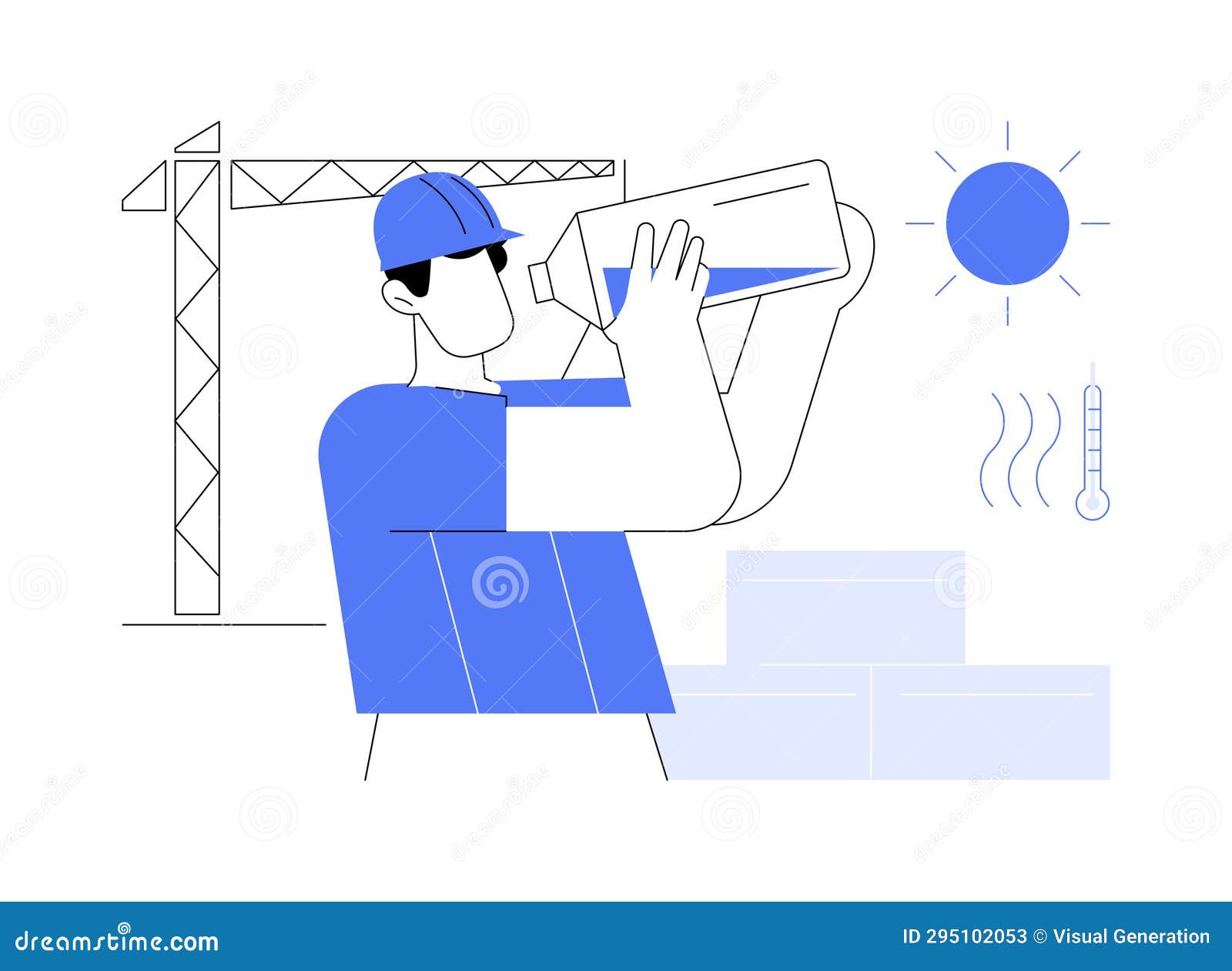 Drinking Water during Work Abstract Concept Vector Illustration. Stock ...
