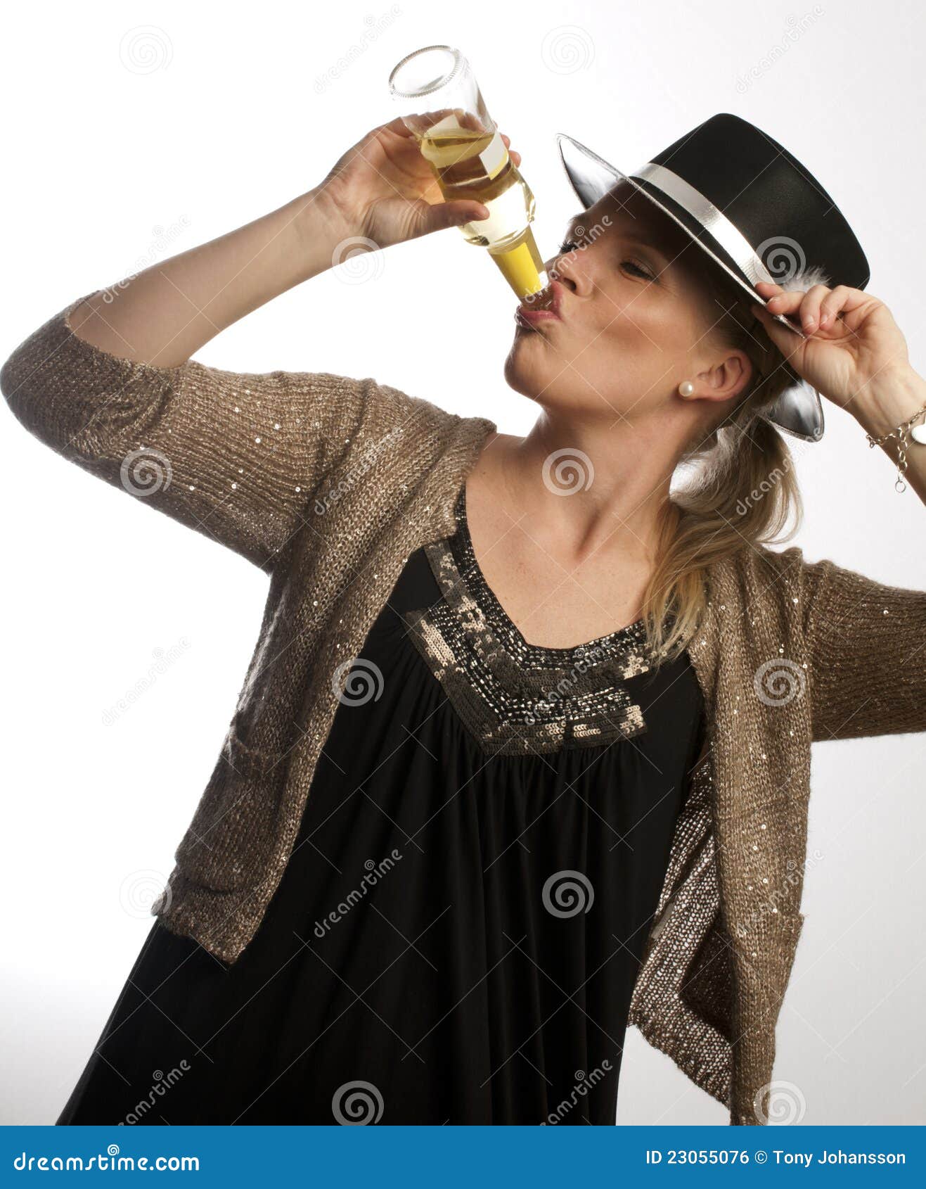 Drinking Woman stock photo. Image of happy, lady, drink - 23055076
