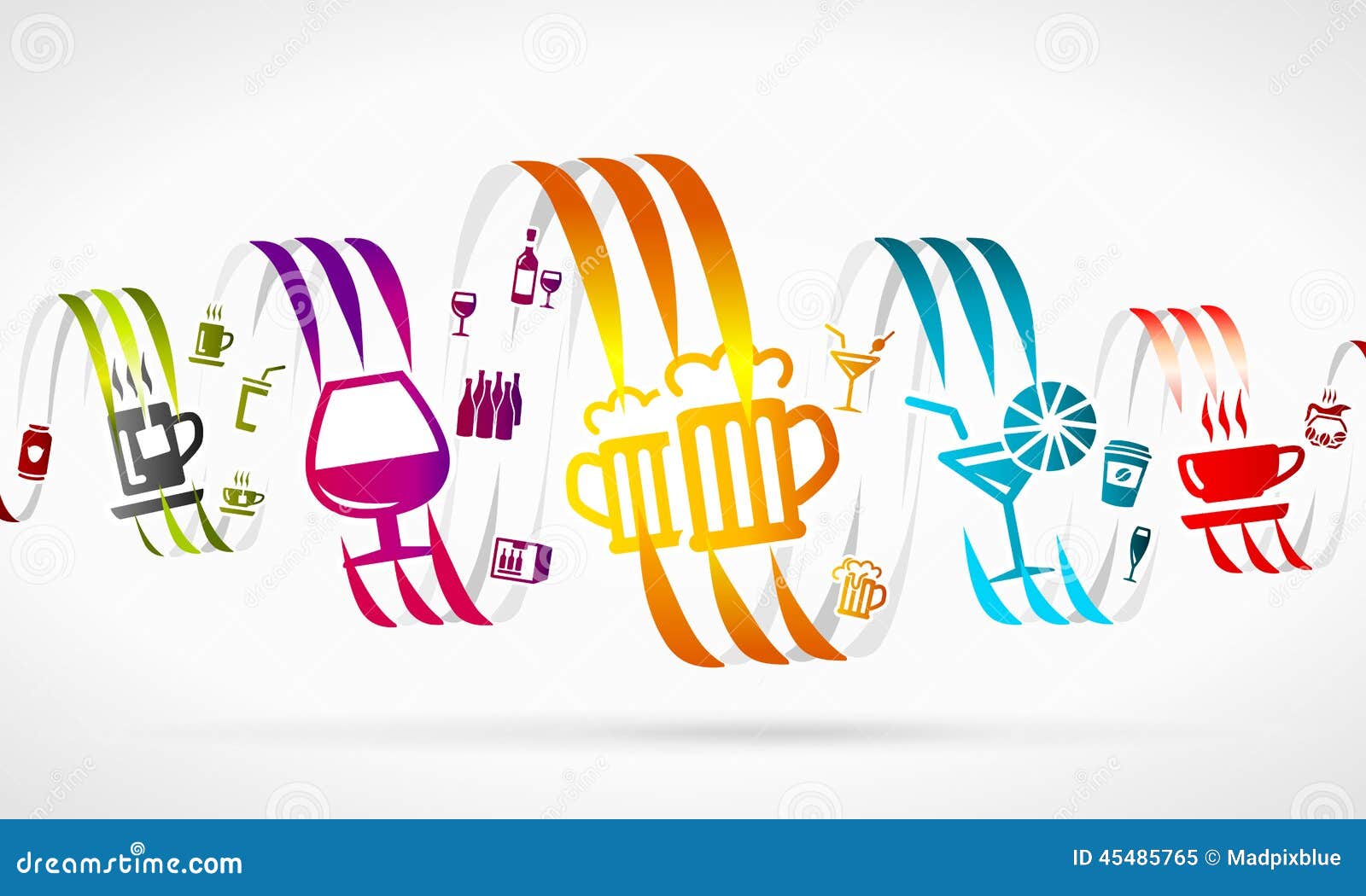 Drinks stock vector. Illustration of abstract, water - 45485765