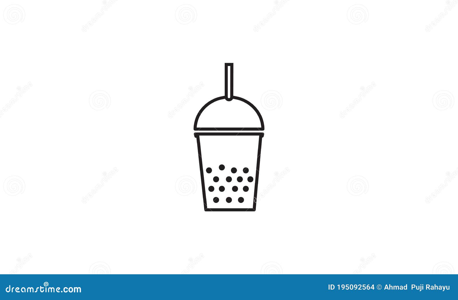 Drink Boba Style Line Logo Design Stock Vector - Illustration of ...