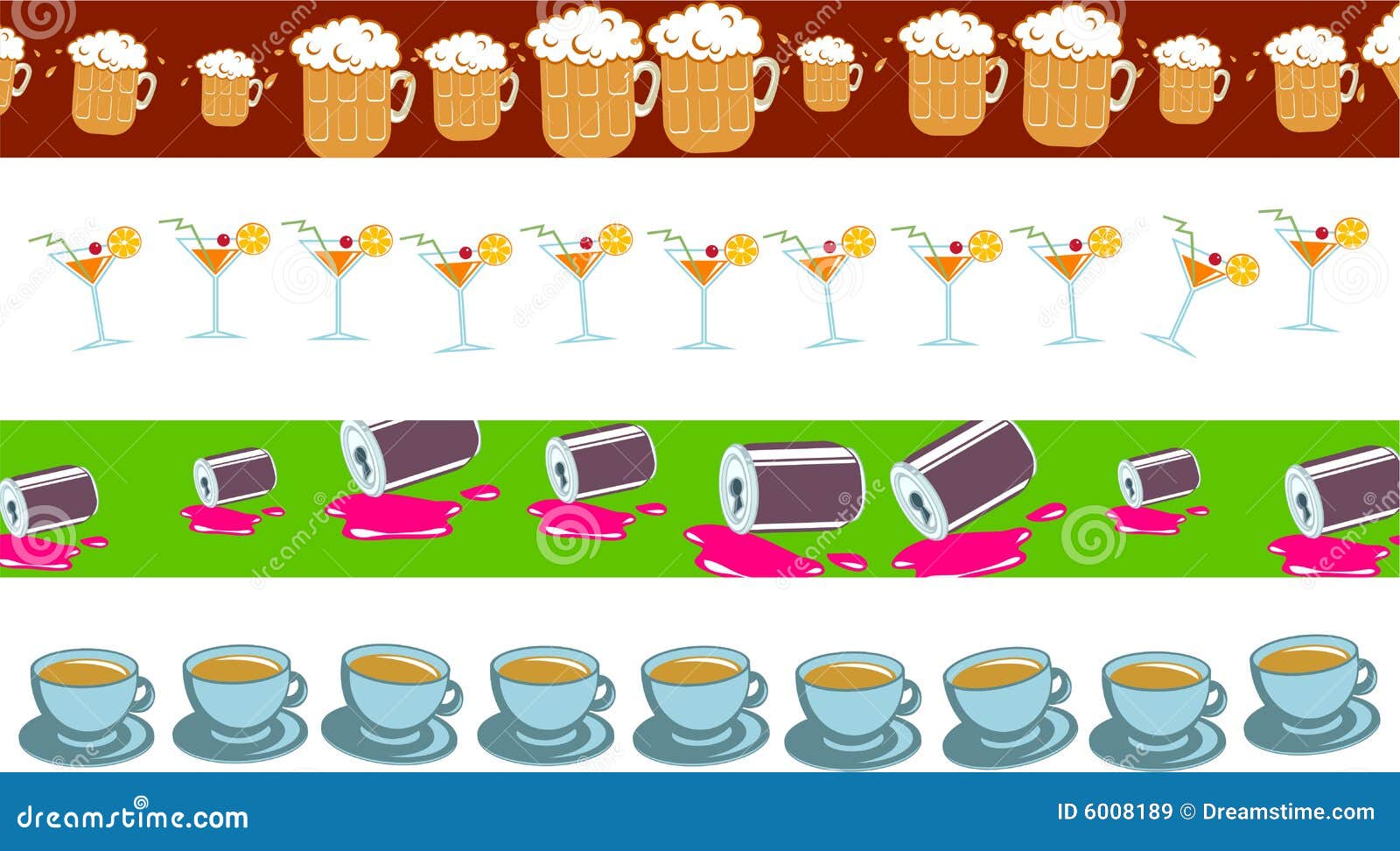 Drinks Border Royalty Free Stock Images - Image: 6008189