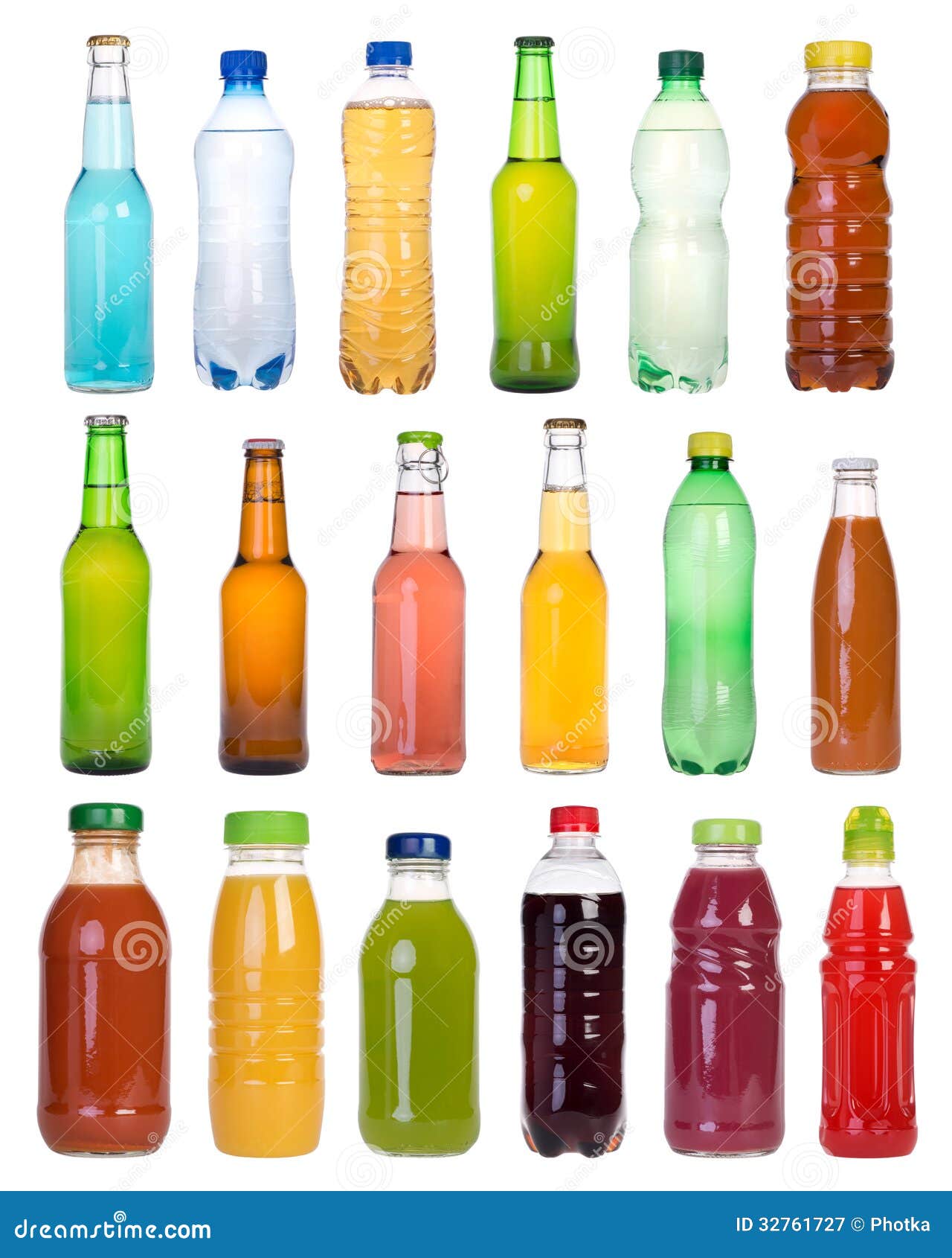 Drinks in bottles stock image. Image of cool, background - 32761727