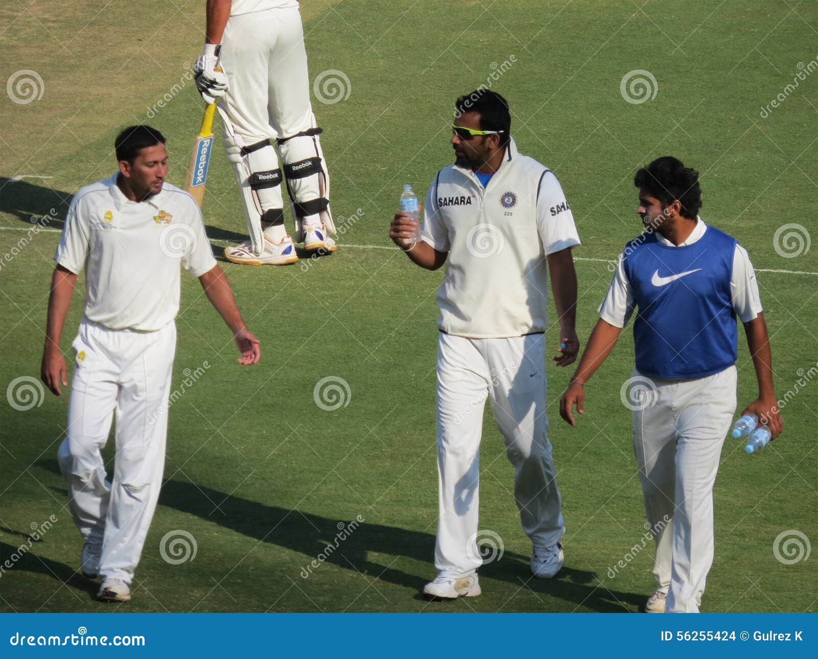 Cricket Drinks Break editorial stock image. Image of teamwork - 56255424