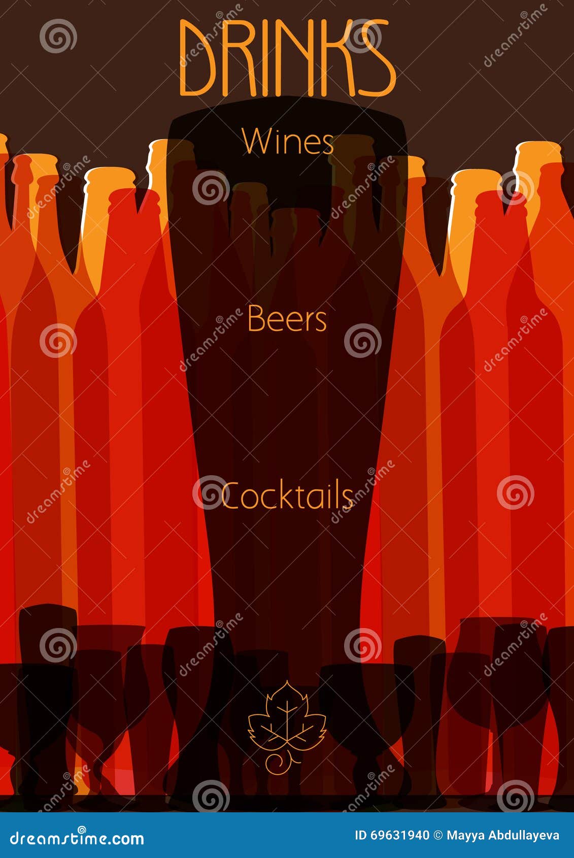Drinks Collection - Vector Card Stock Vector - Illustration of banner ...