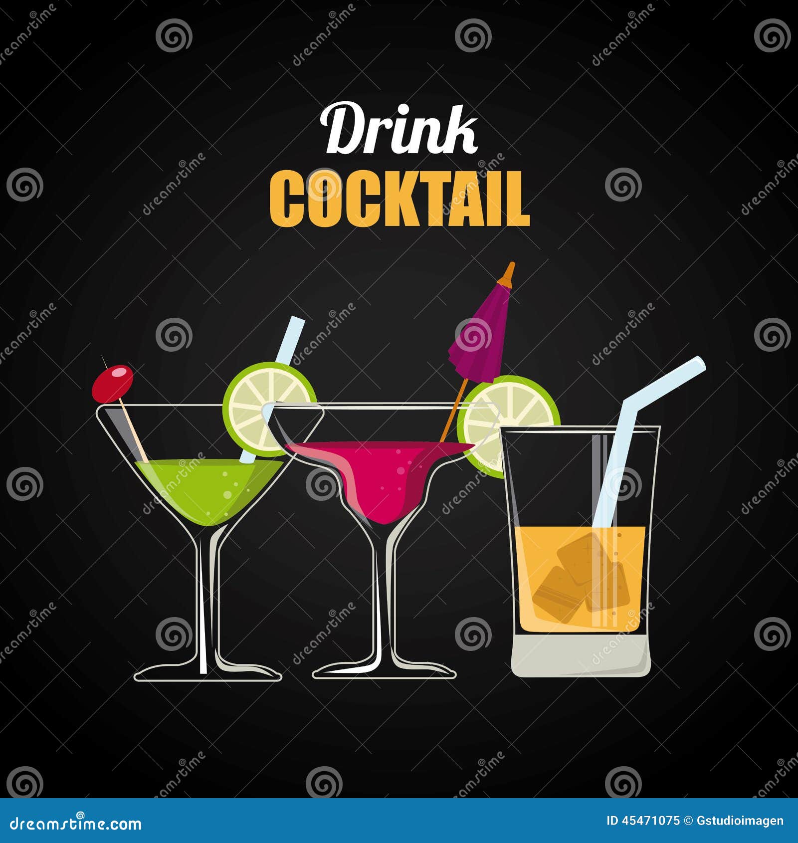 Drinks design stock vector. Illustration of alcohol, beverage - 45471075