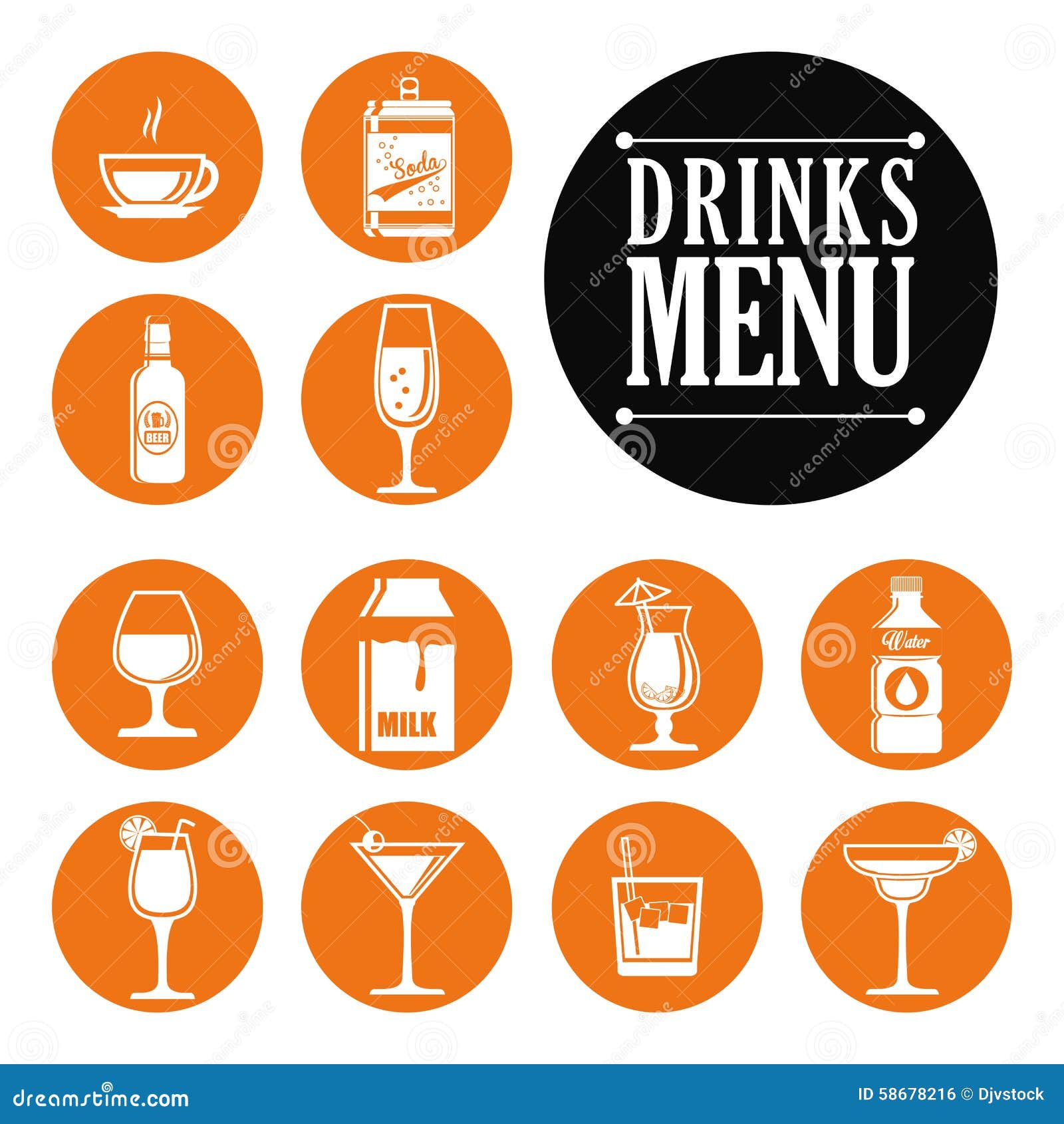 Drinks digital design. stock vector. Illustration of brand - 58678216