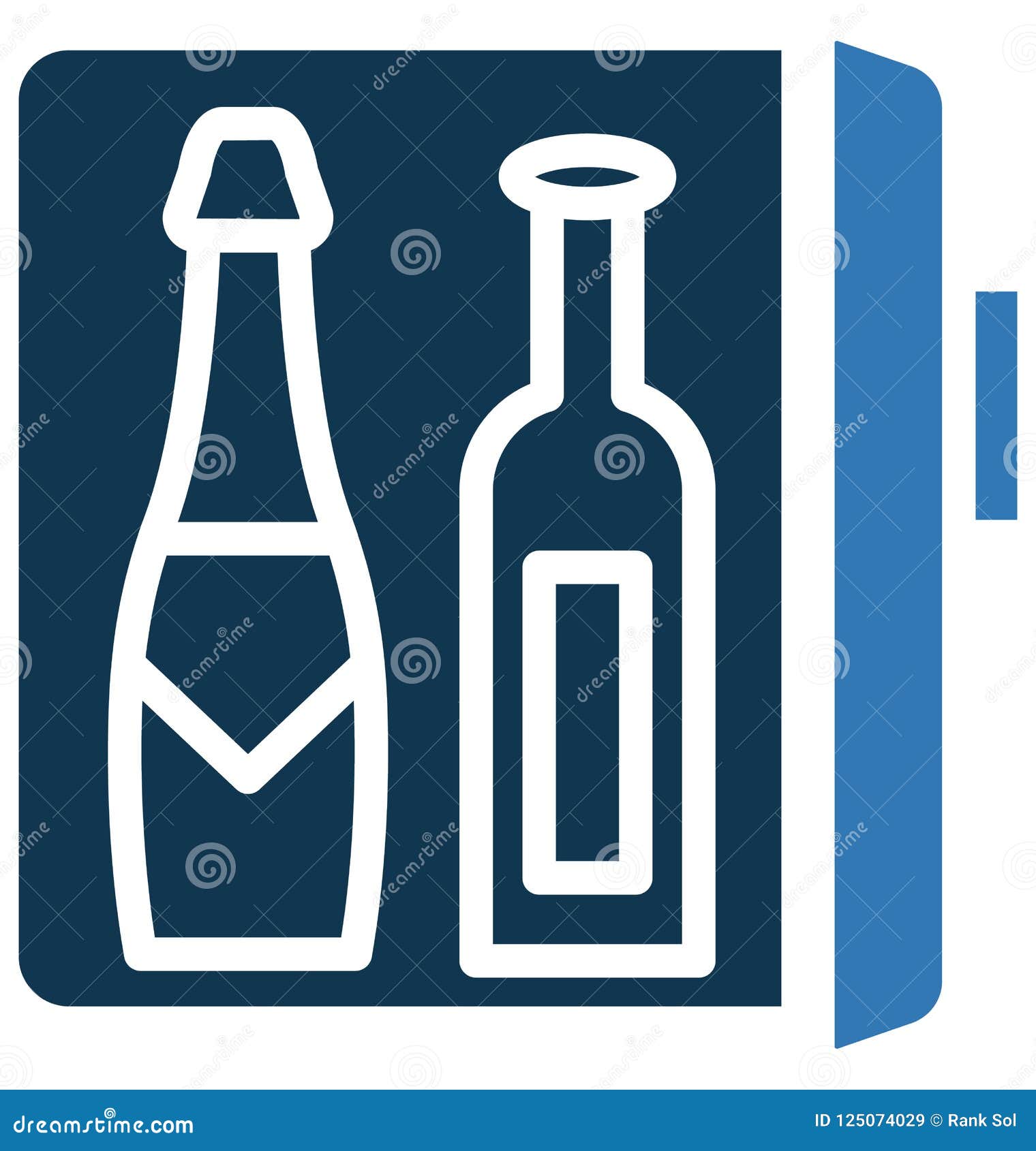 Drinks in Fridge Isolated Vector Icon Use for Travel and Tour Projects ...