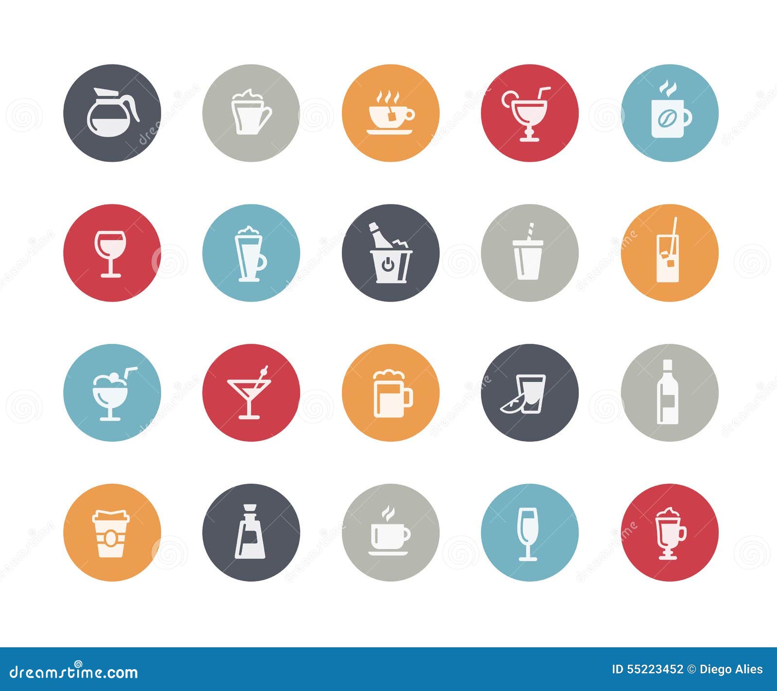 Drinks Icons // Classics Series Stock Vector - Illustration of liquor ...