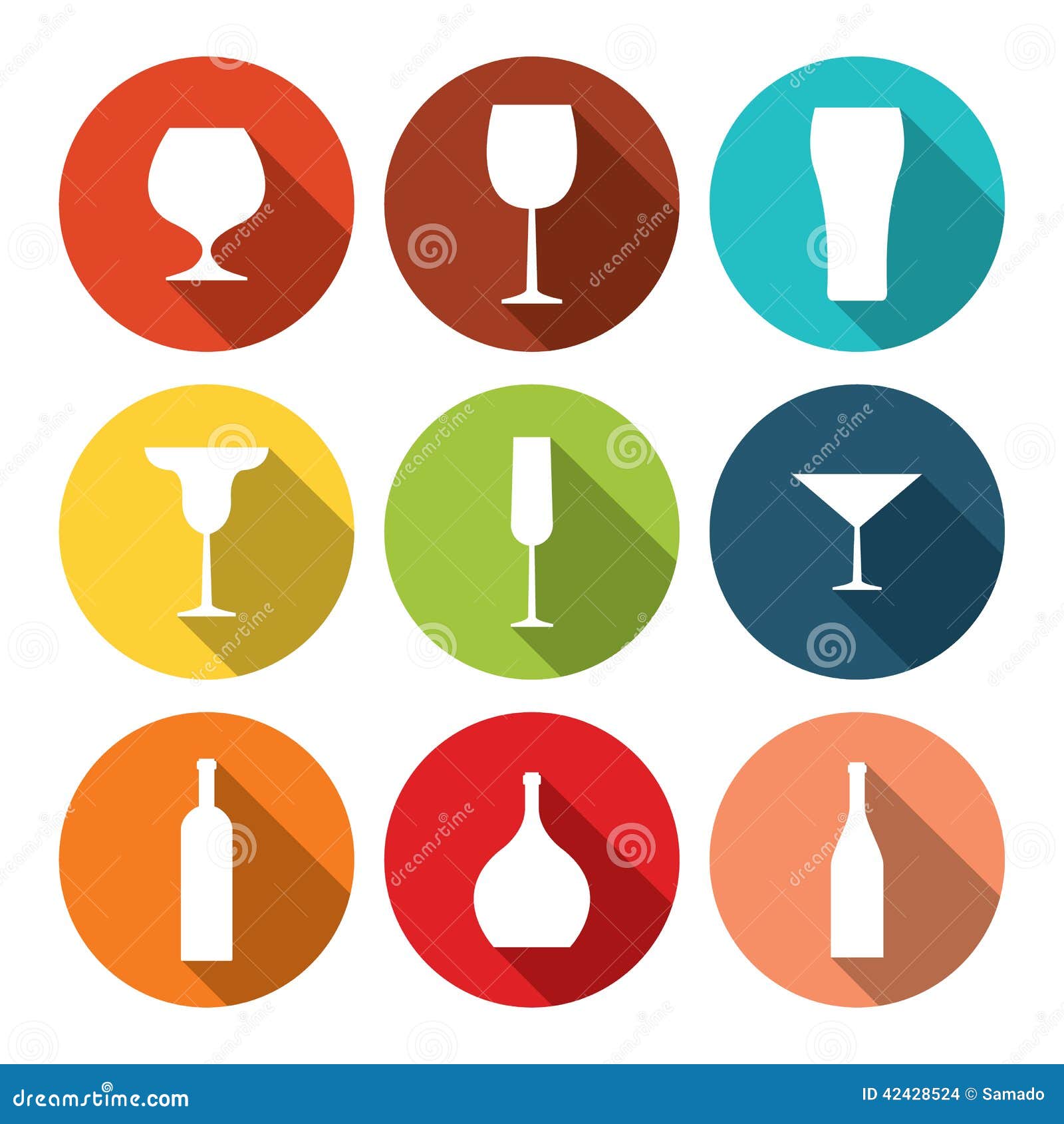 Drinks icons stock vector. Illustration of restaurant - 42428524