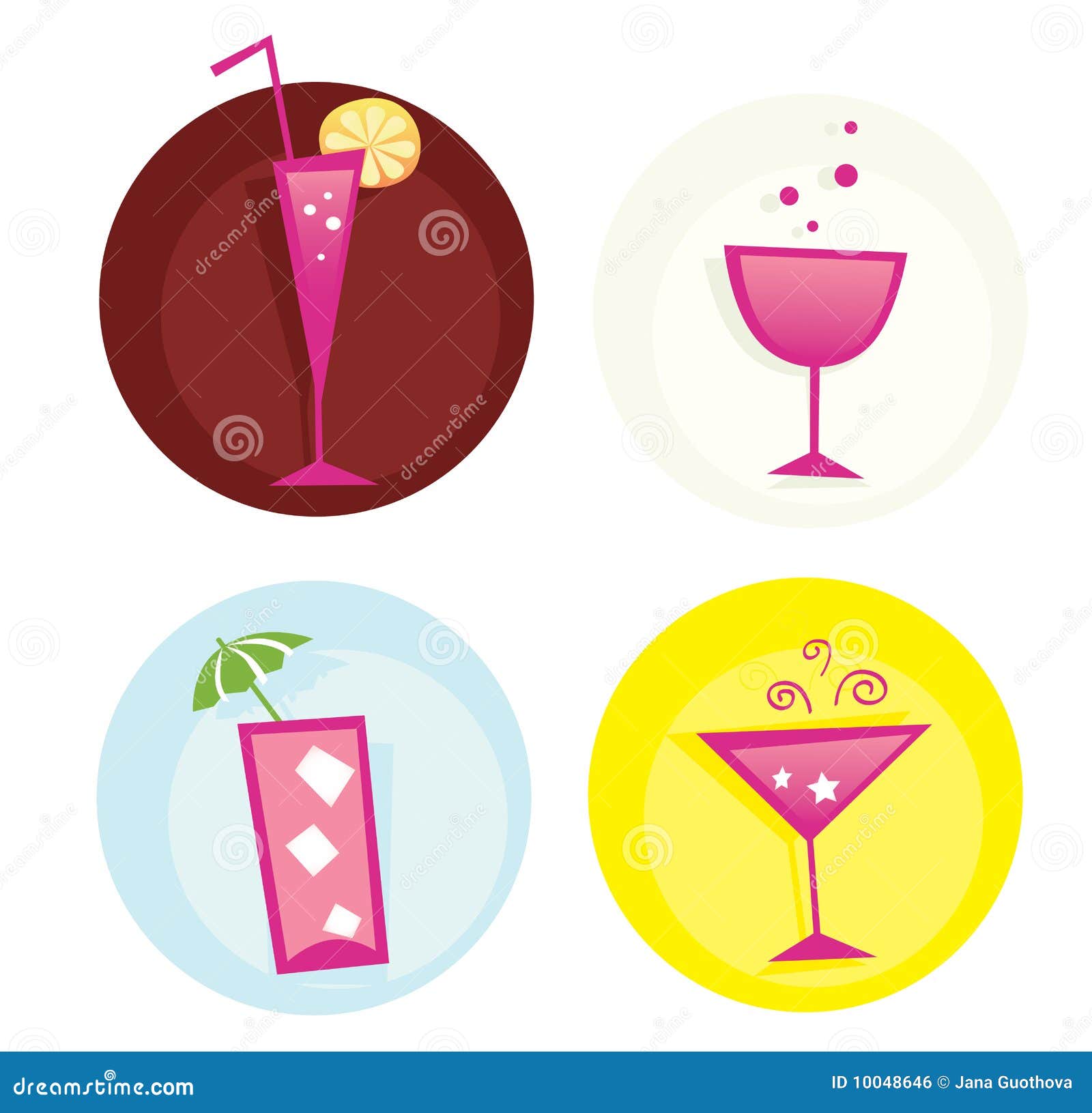 Drinks Iconset. Mix of Summer Hot Drinks. VECTOR. Stock Vector ...