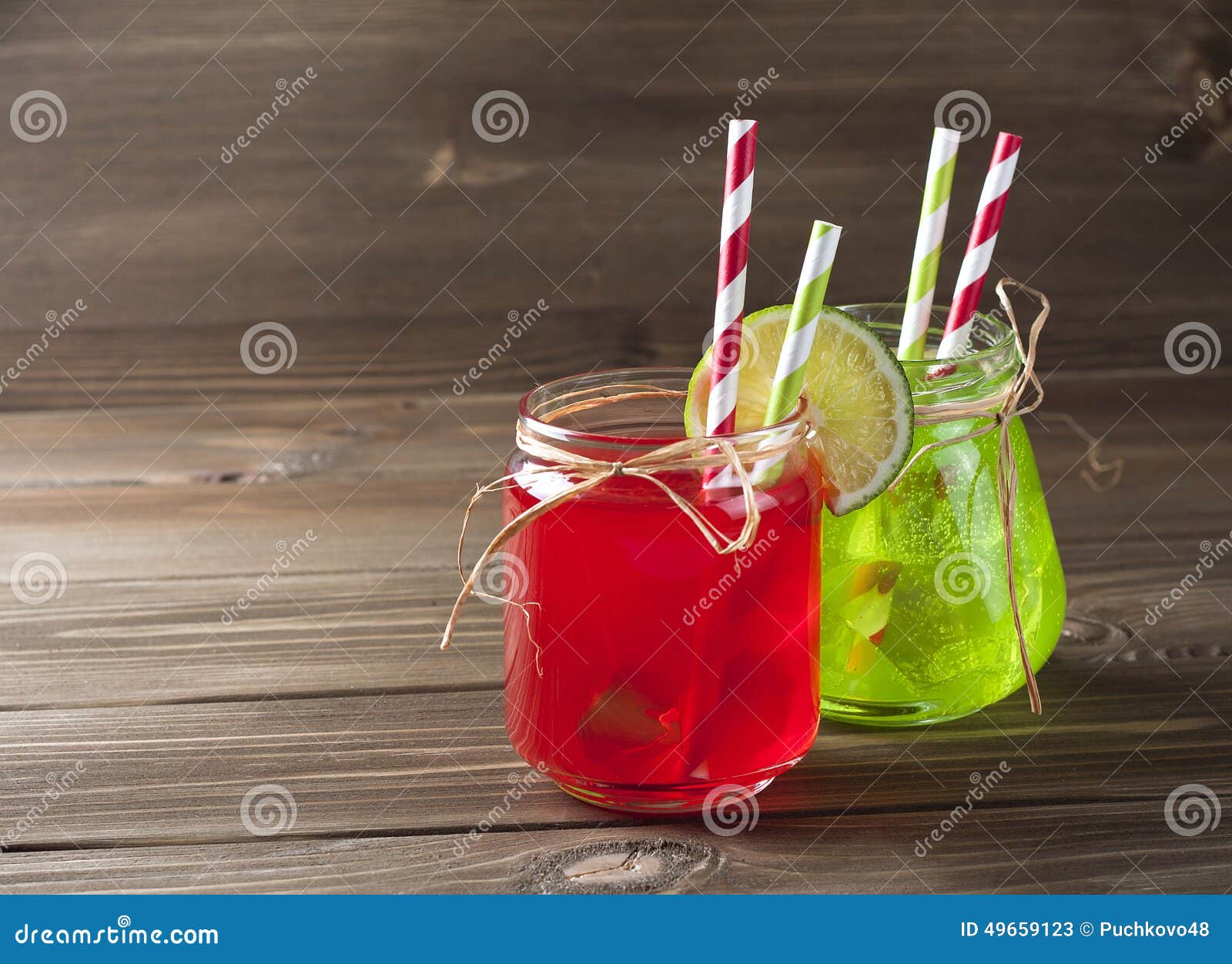 Drinks in Mason Jar stock image. Image of rustic, glass - 49659123
