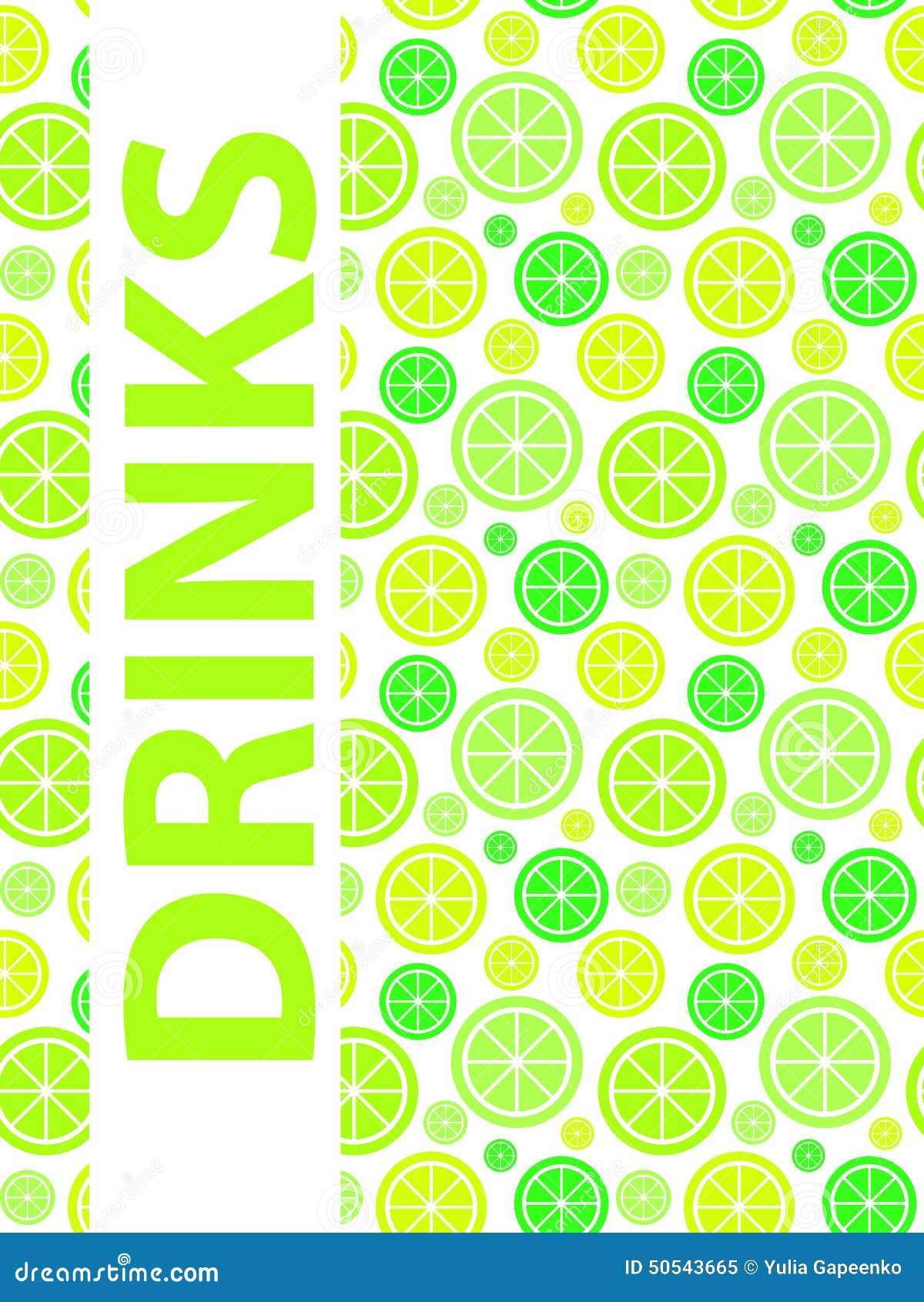 Drinks Menu Background Vector Illustration Stock Vector - Illustration ...
