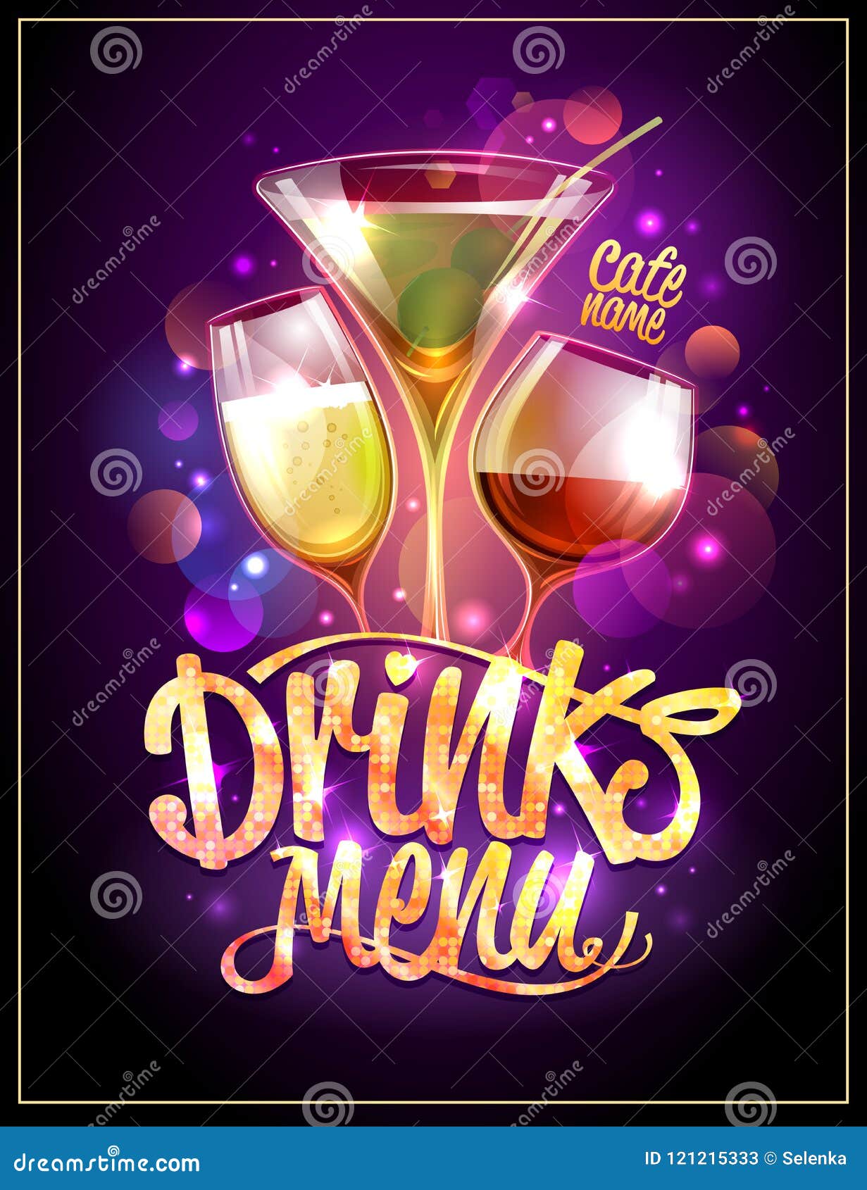 Drinks Menu Cover Vector Design Stock Vector - Illustration of banner ...
