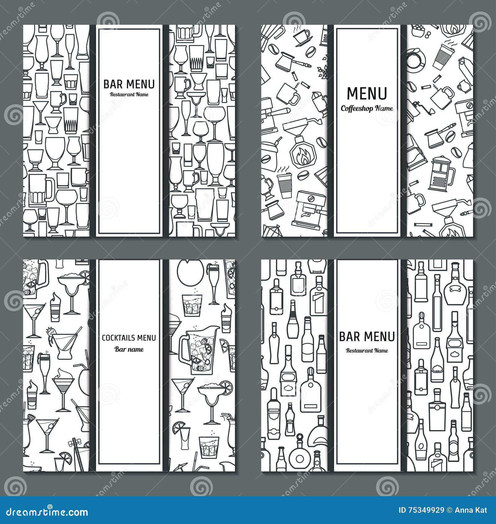 Drinks Menu for Design stock vector. Illustration of banner - 75349929