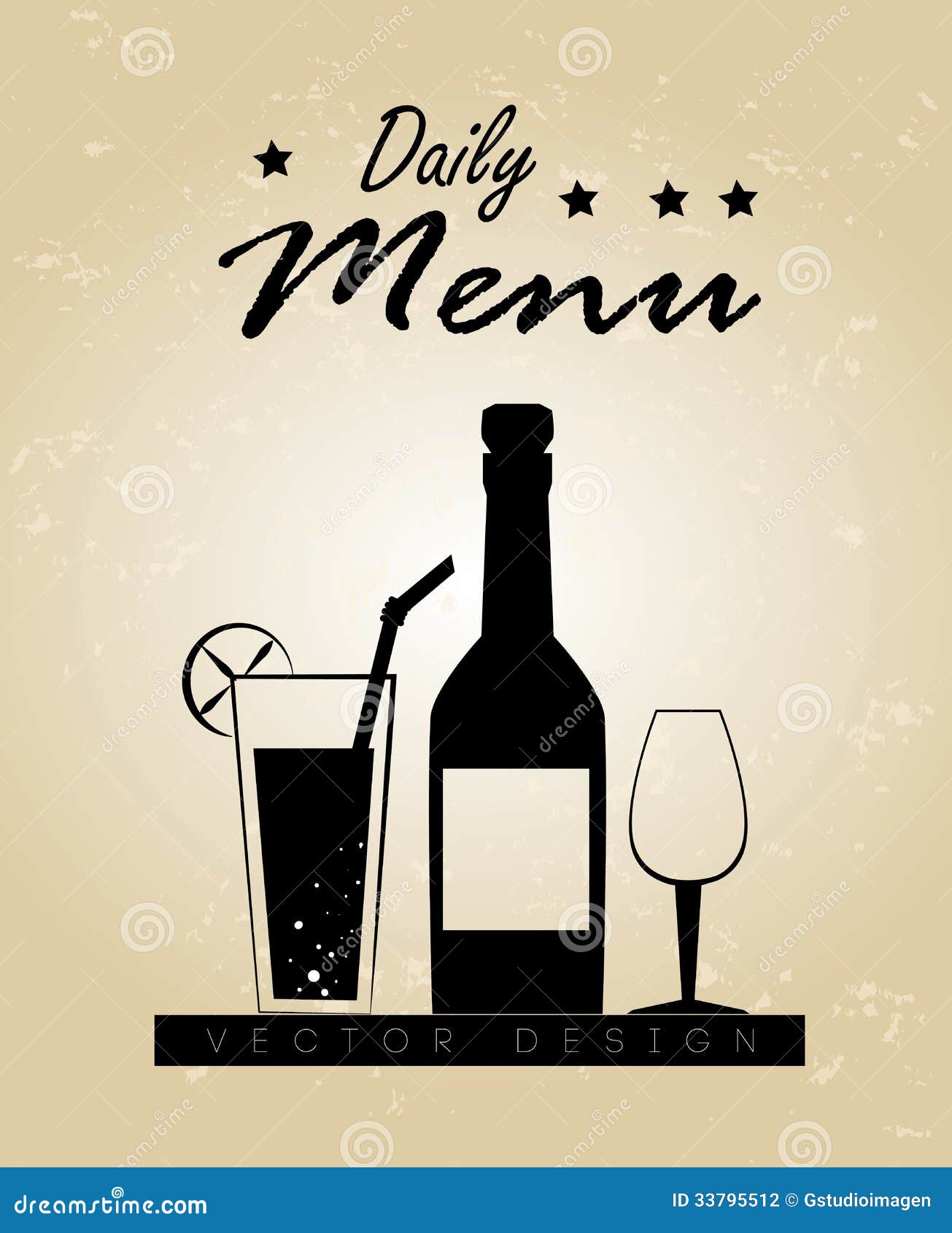 Drinks Menu Design With Cocktails Cartoon Vector | CartoonDealer.com ...