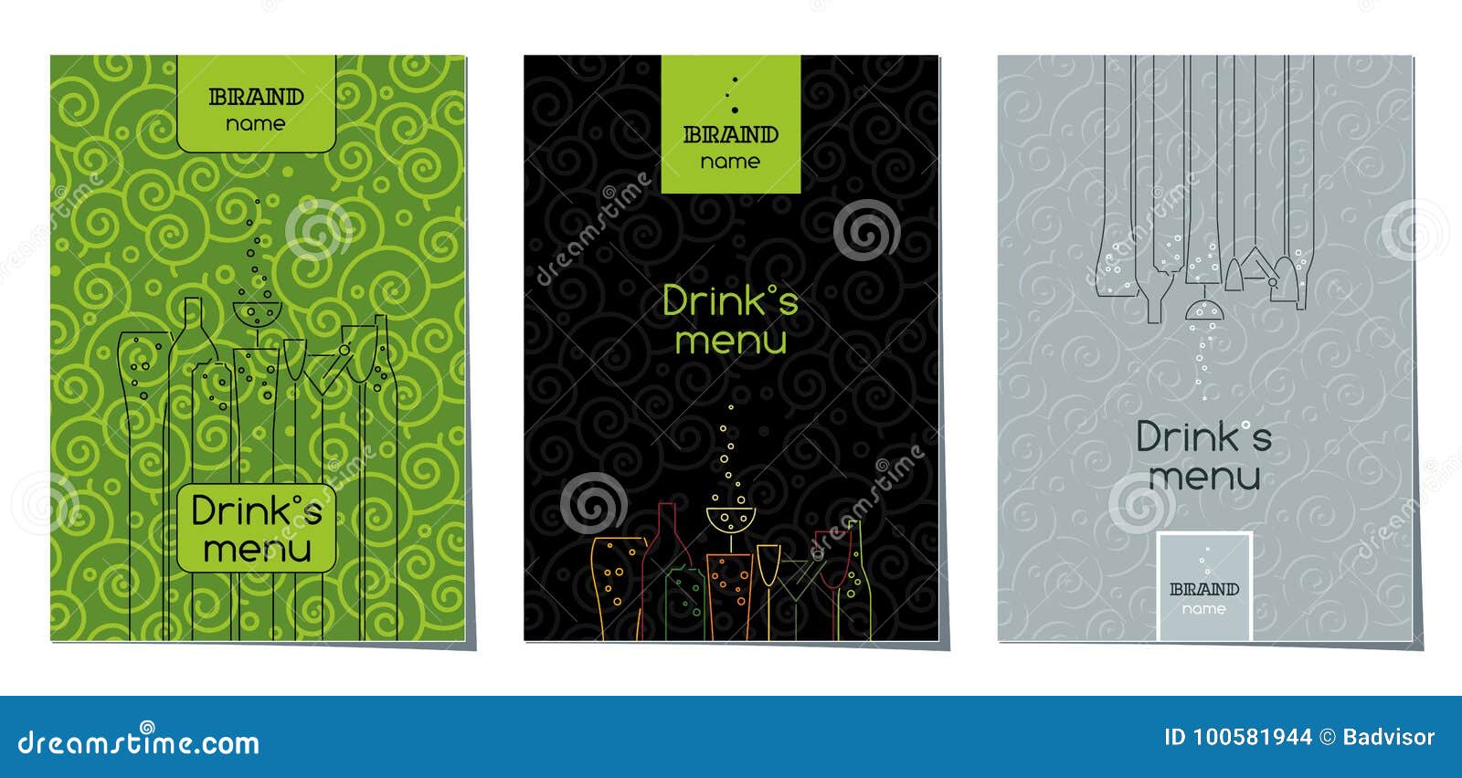 Drinks Menu, Vector Templates Stock Vector - Illustration of juice ...