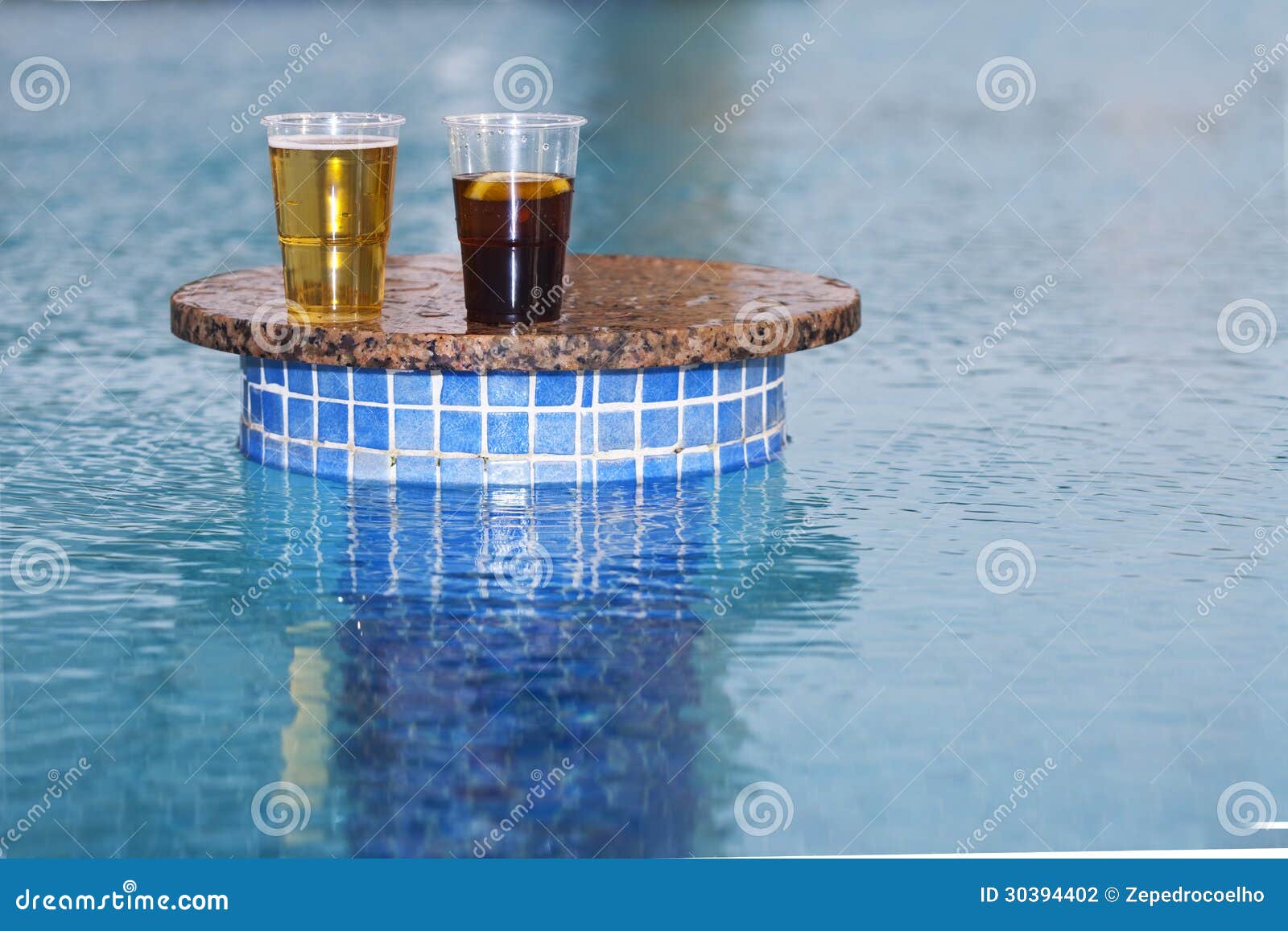 Drinks at the pool bar stock photo. Image of nonalcoholic - 30394402