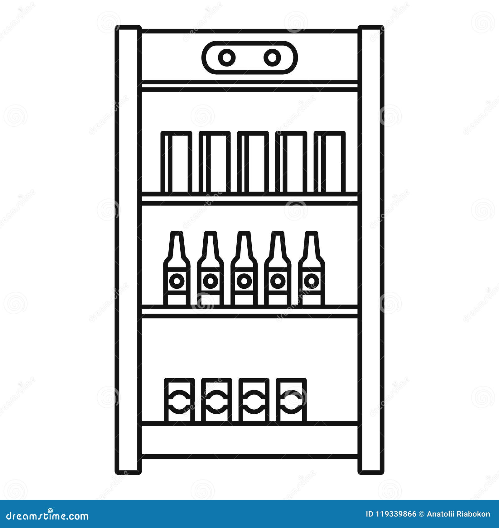 Drinks Refrigerator Icon, Outline Style Stock Vector - Illustration of ... Drinks Refrigerator Icon, Outline Style Stock Vector - Illustration of ...