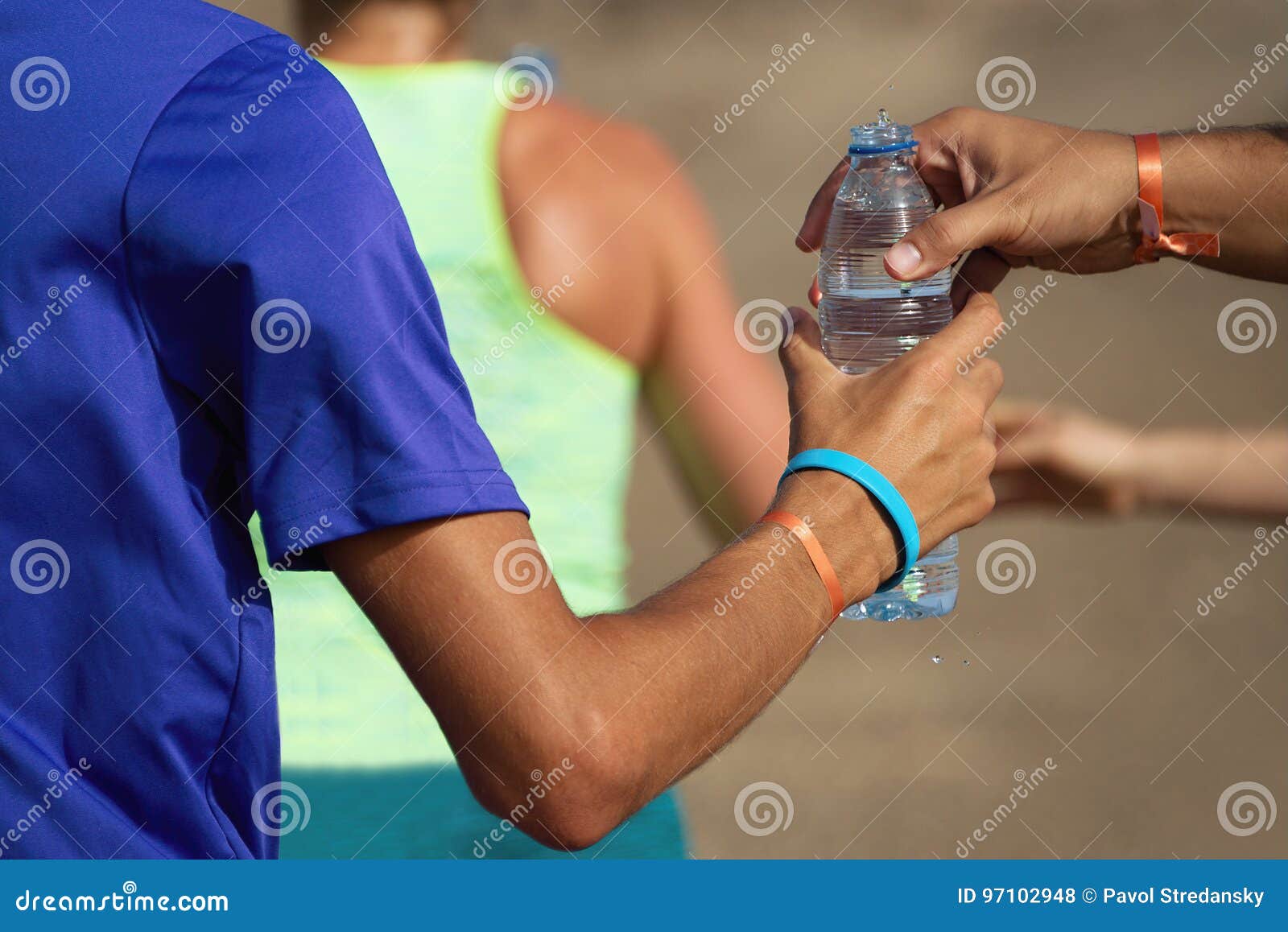 Drinks Station at a Trail Running Marathon Stock Photo - Image of drink ...