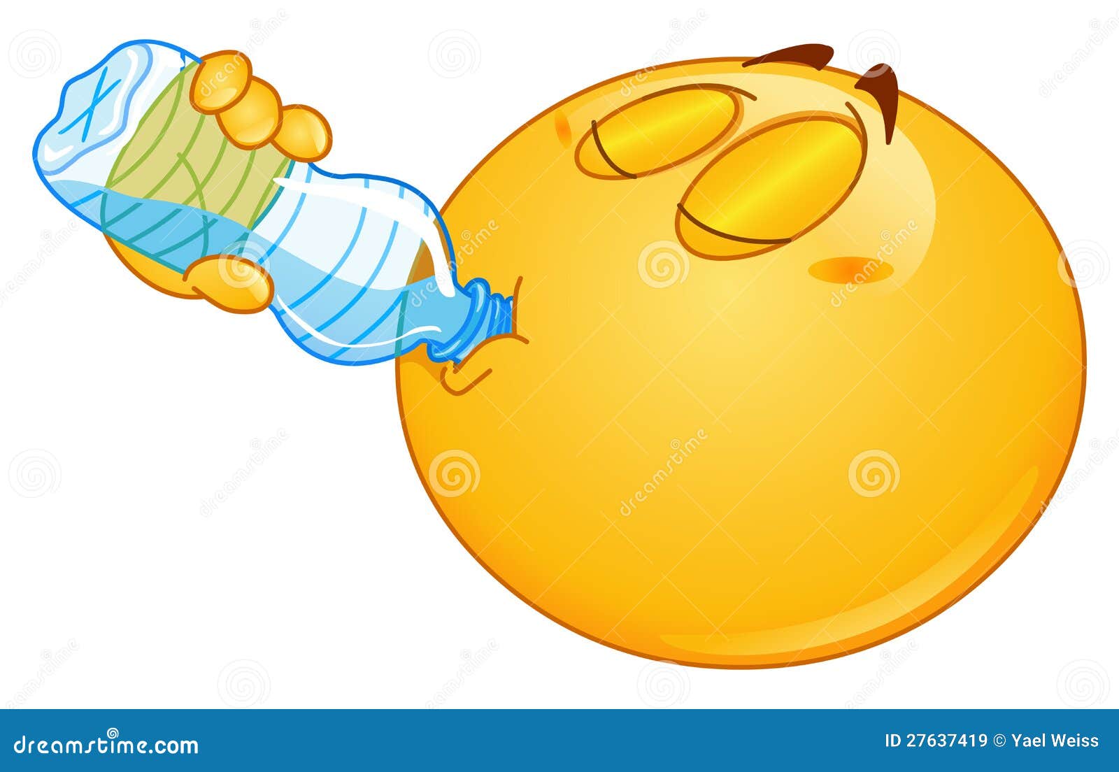 Drinkwater emoticon vector illustratie. Illustration of mens - 27637419