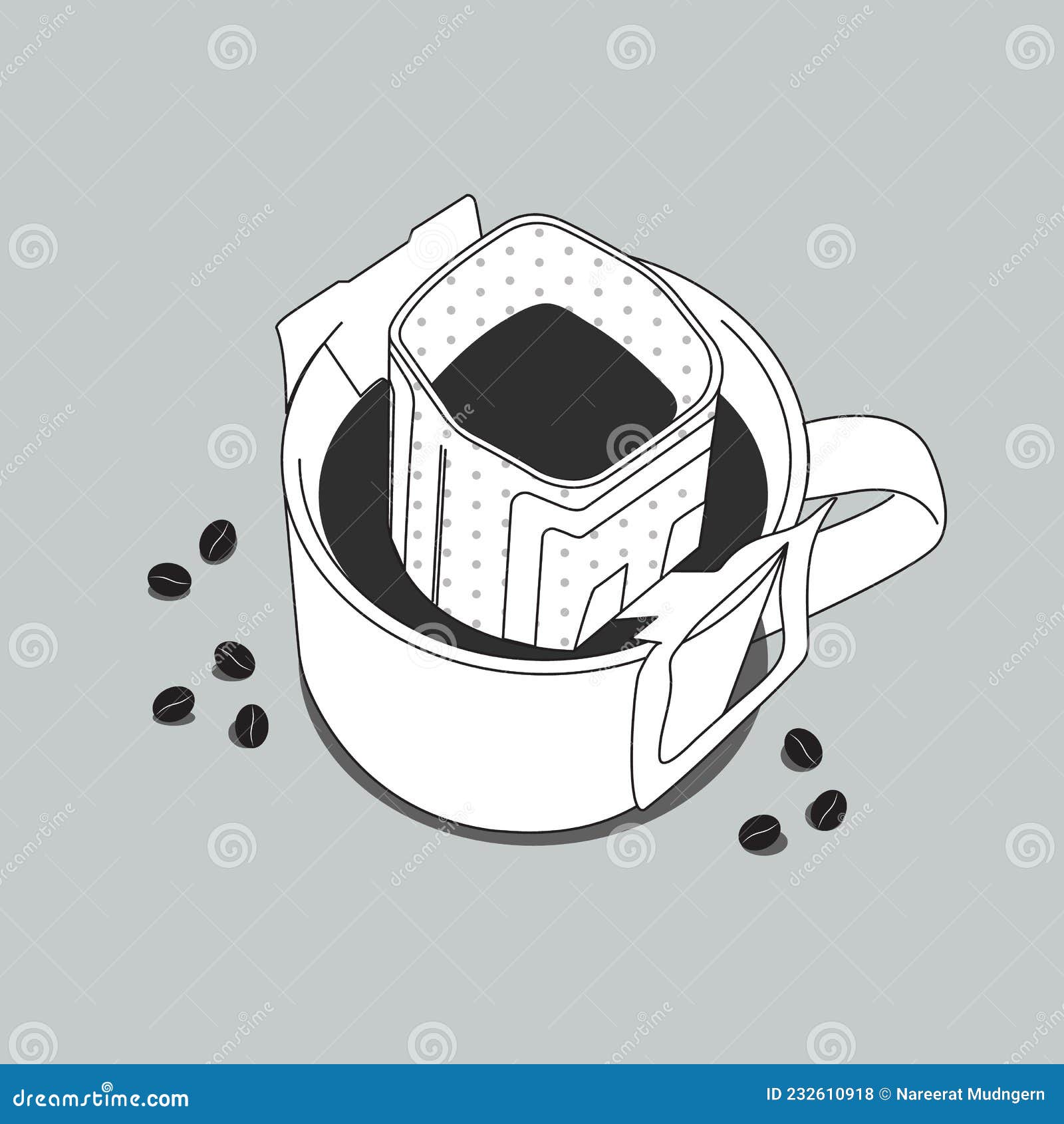 Drip Coffee Maker 3d Vector Illustration. Realistic Coffee Machine ...