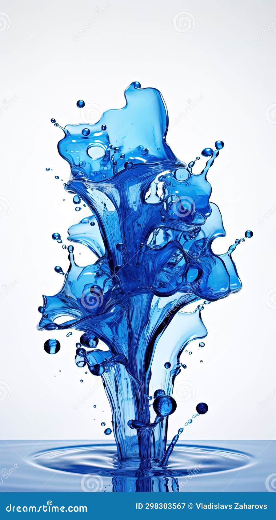 Drip by Drip, a Blue Droplet Crafts an Array of Splash Shapes in Water ...