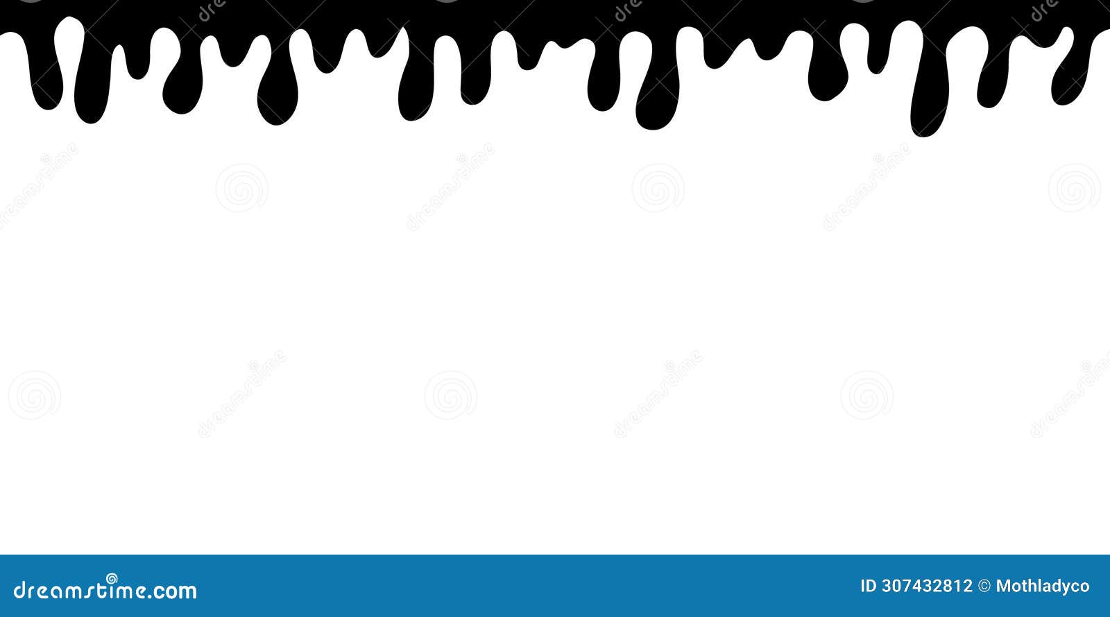 Drip Border, Malting or Paint Dripping Vector Illustration, Banner ...