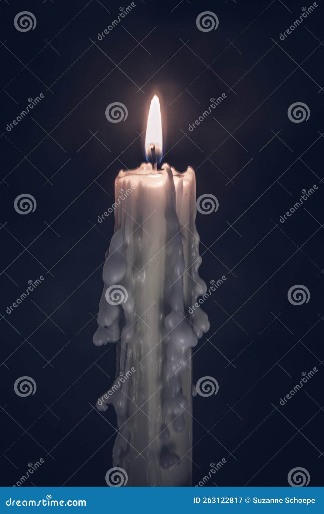 White Dripping Candle