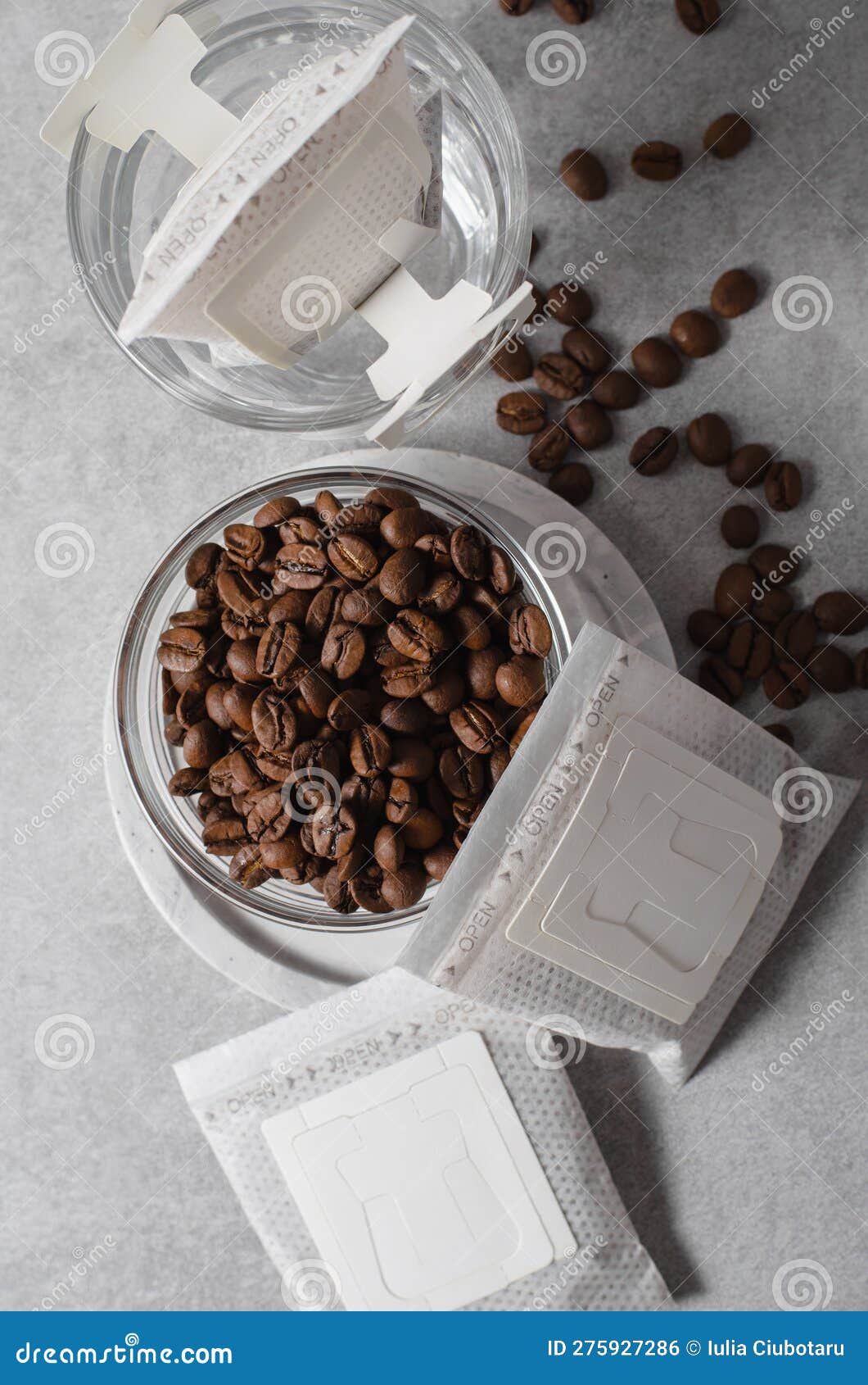 Drip Coffee Bags, Coffee Trend, Quick Way To Brew Ground Coffee Stock ...