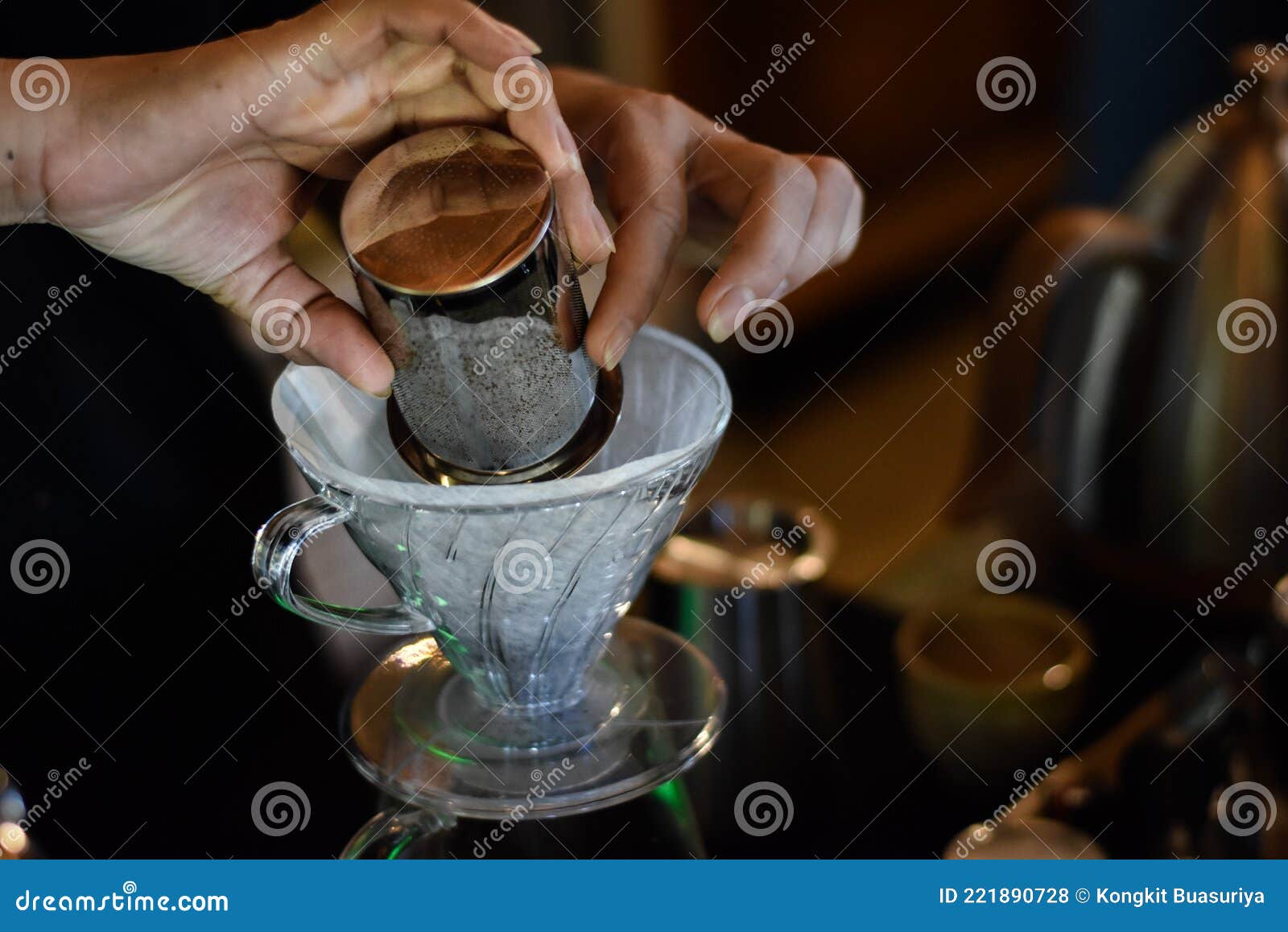 Drip Coffee, Barista Making Drips Coffee Stock Photo - Image of collect ...