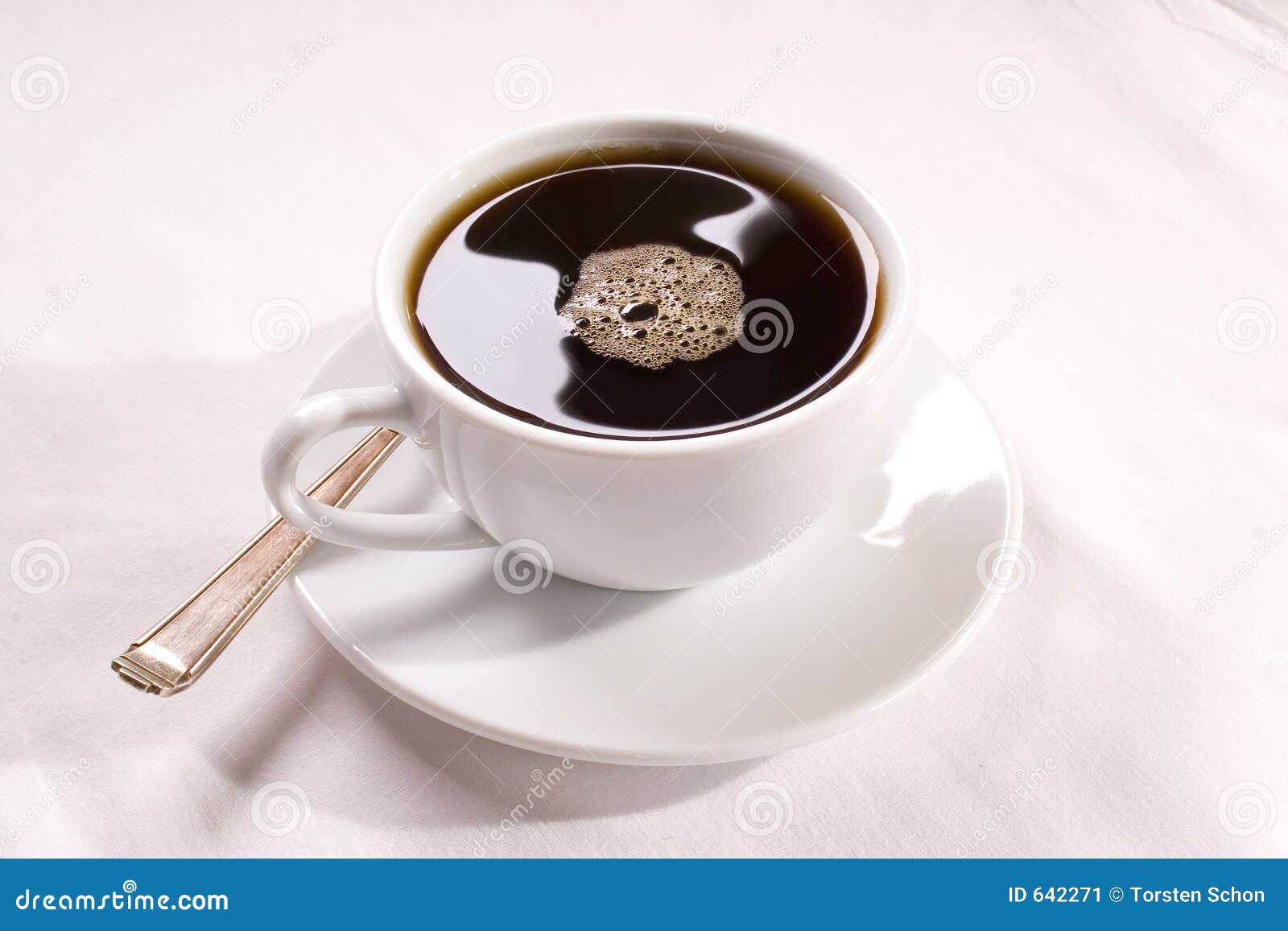 Drip Coffee In A White Background, With Coffee Beans Stock Photo ...