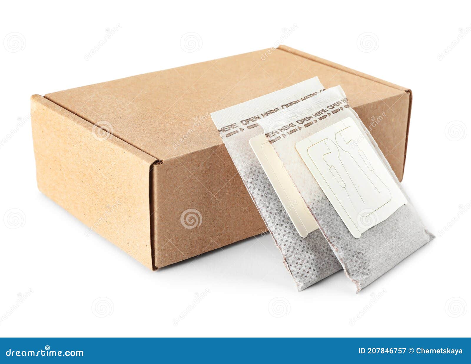 Drip Coffee Paper Bags and Box Stock Image - Image of kraft, flavor ...