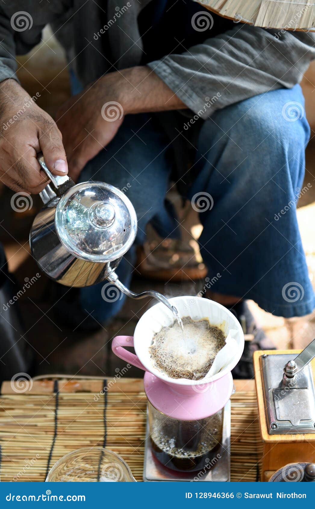 Drip coffee style. stock photo. Image of coffee, espresso - 128946366