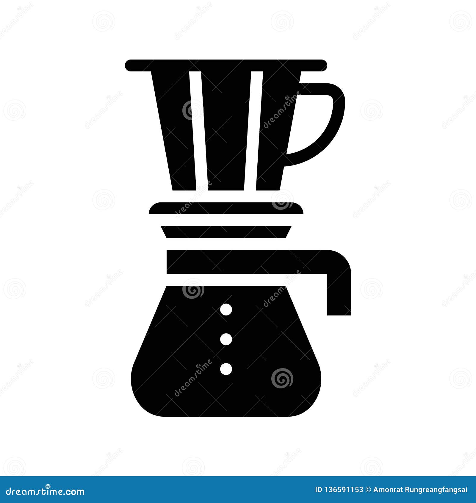 Drip Coffee Vector, Coffee Related Solid Style Stock Vector ...