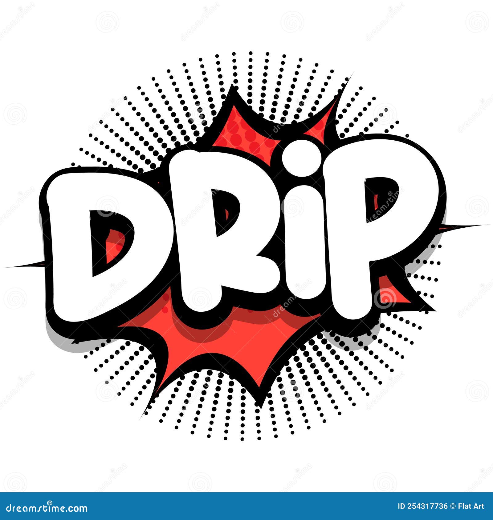Drip Comic Book Explosion Bubble Vector Illustration Stock Vector ...