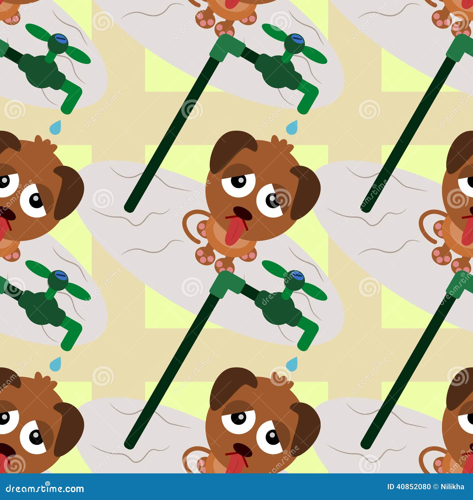 Drip on Dog Seamless Background Design Stock Illustration ...