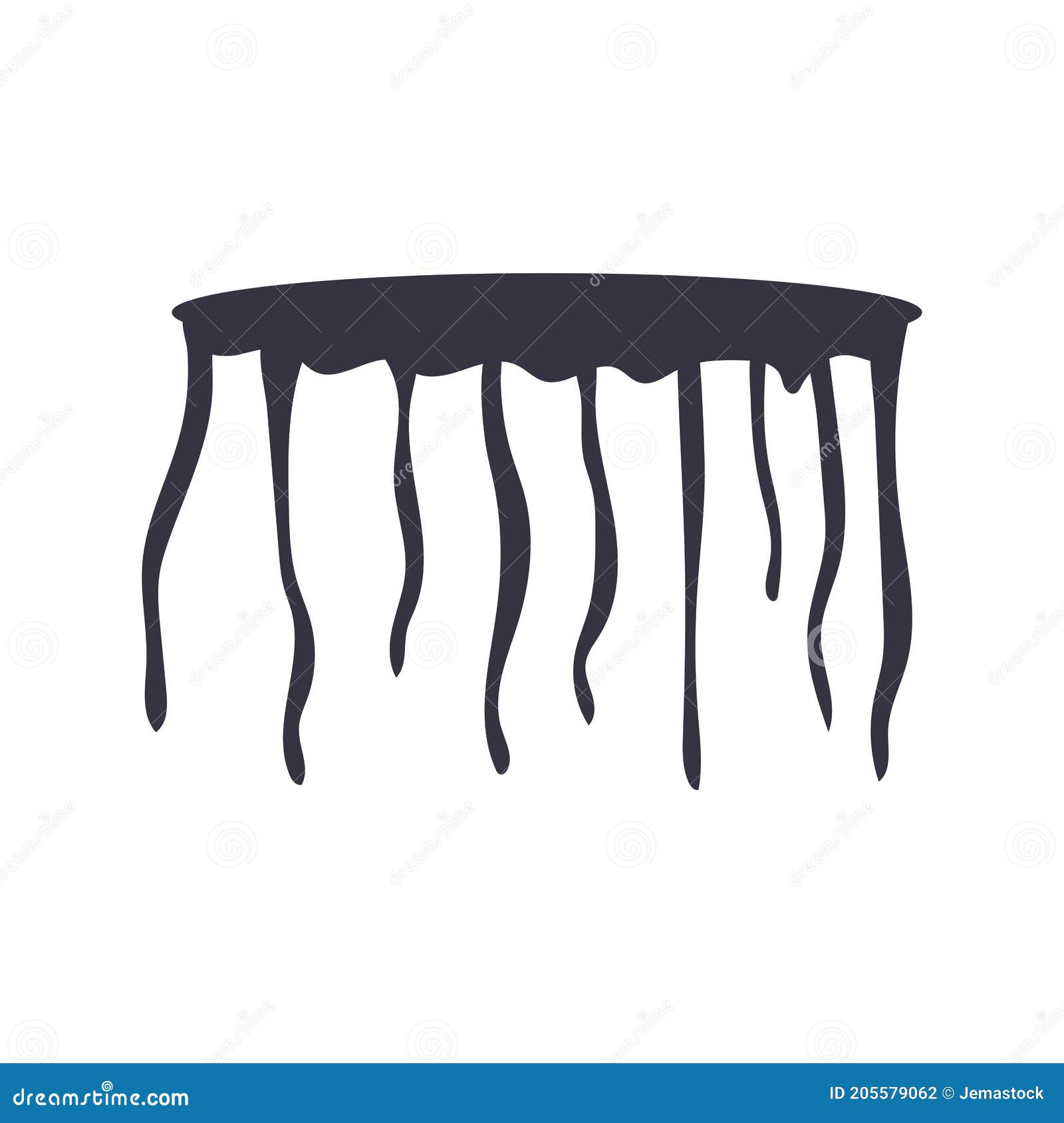 Drip Ink Monochrome Flat Style Stock Vector - Illustration of abstract ...