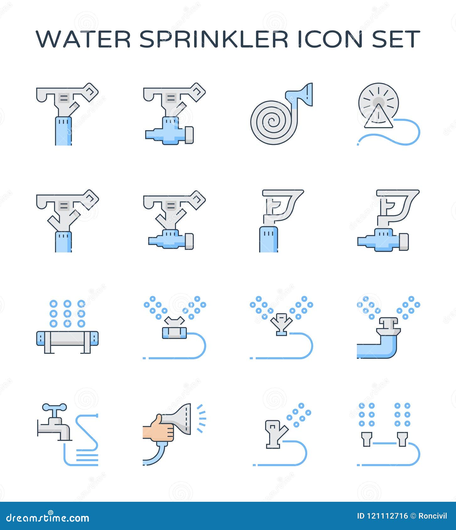 Drip irrigation icon stock vector. Illustration of drop - 121112716