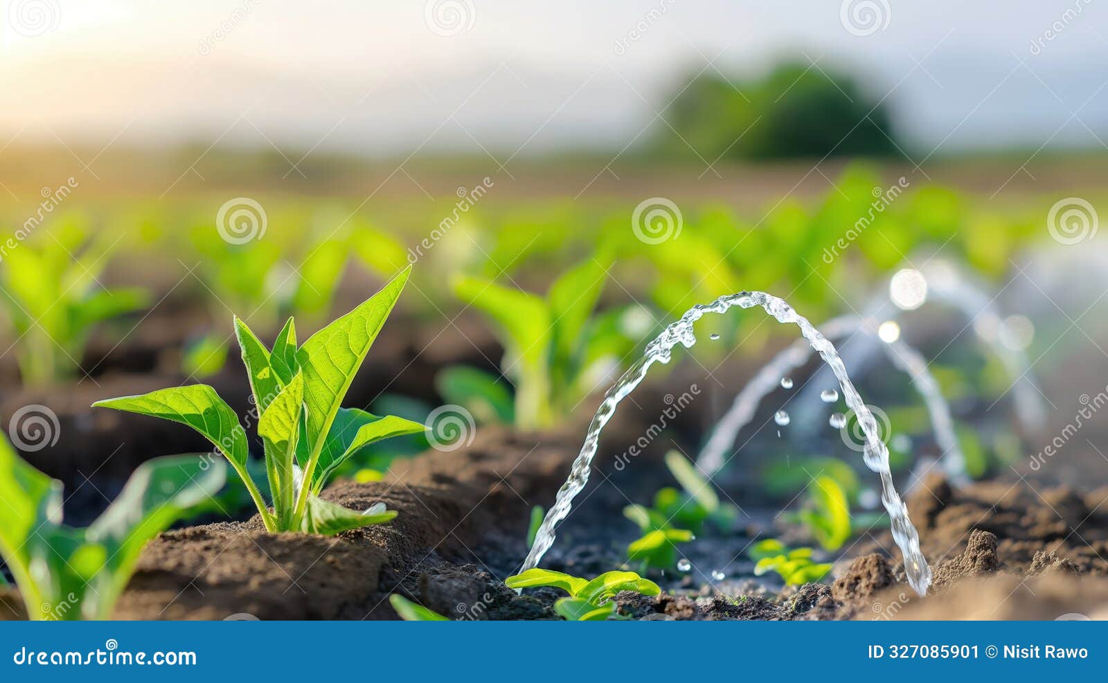 Drip Irrigation System in an Agricultural Field, Water Conservation ...