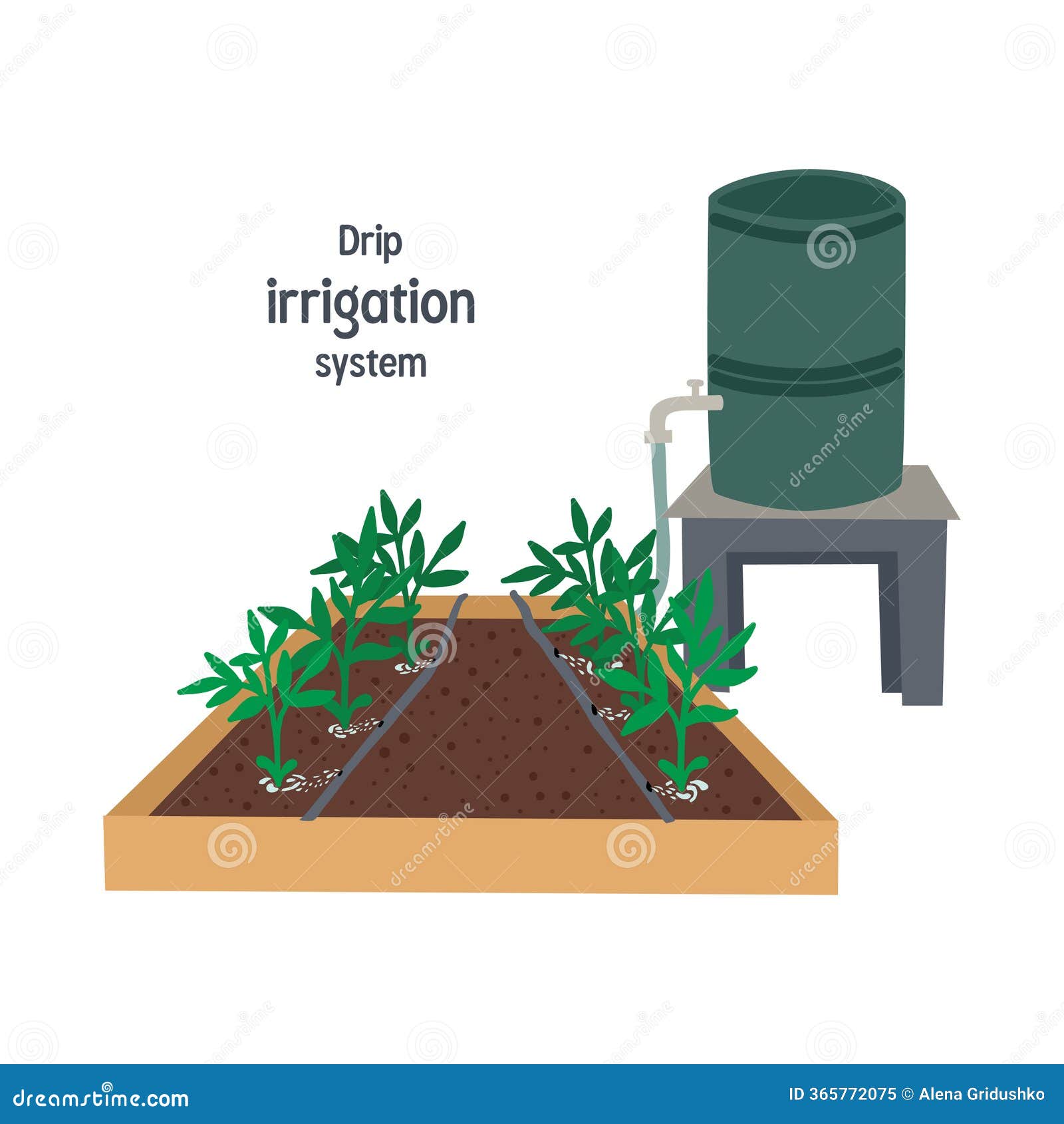 Dip Irrigation System Isolated Cartoon Vector Illustrations ...