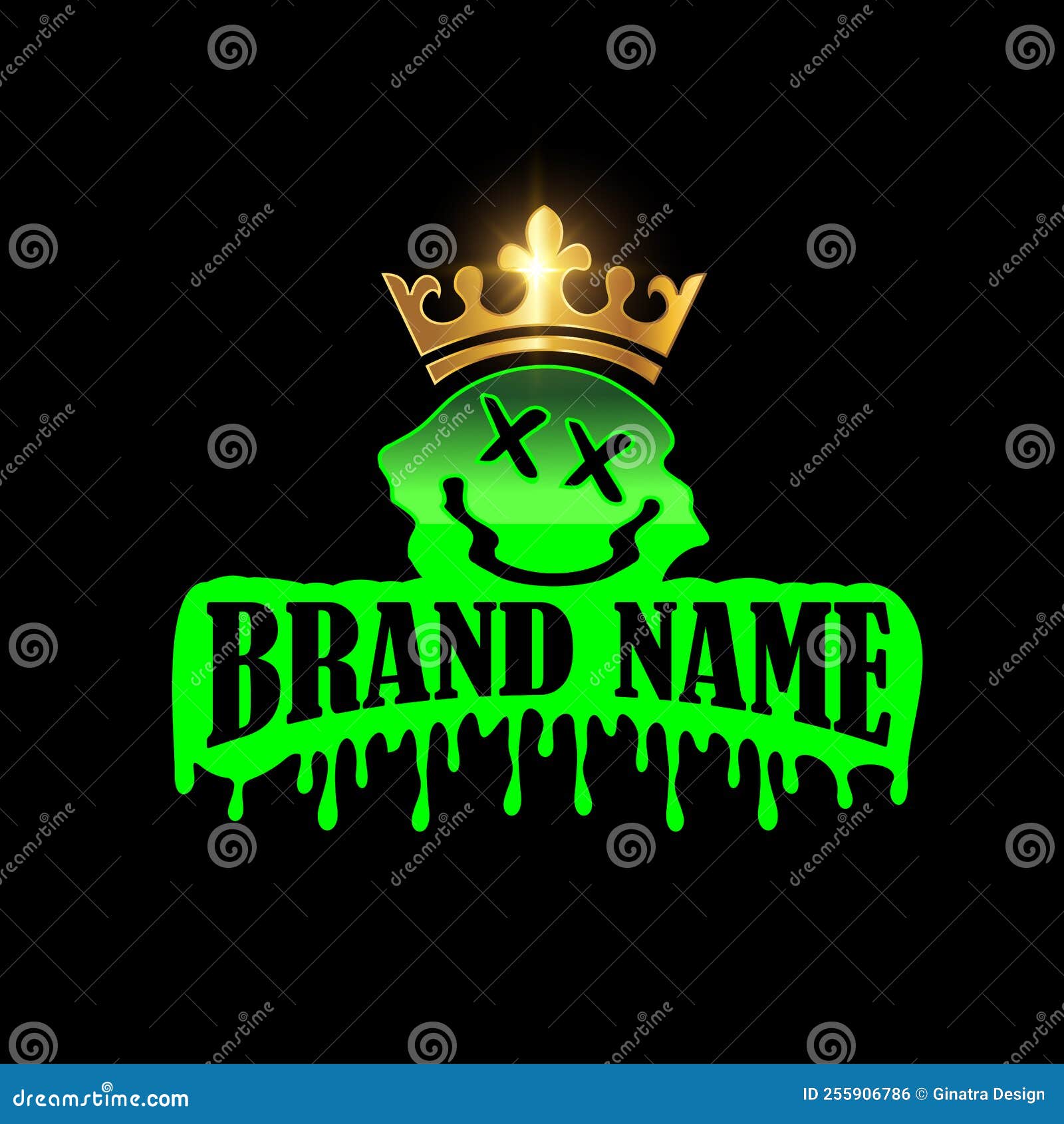 Drip Logo with Crown Design Vector Sign Stock Vector - Illustration of ...