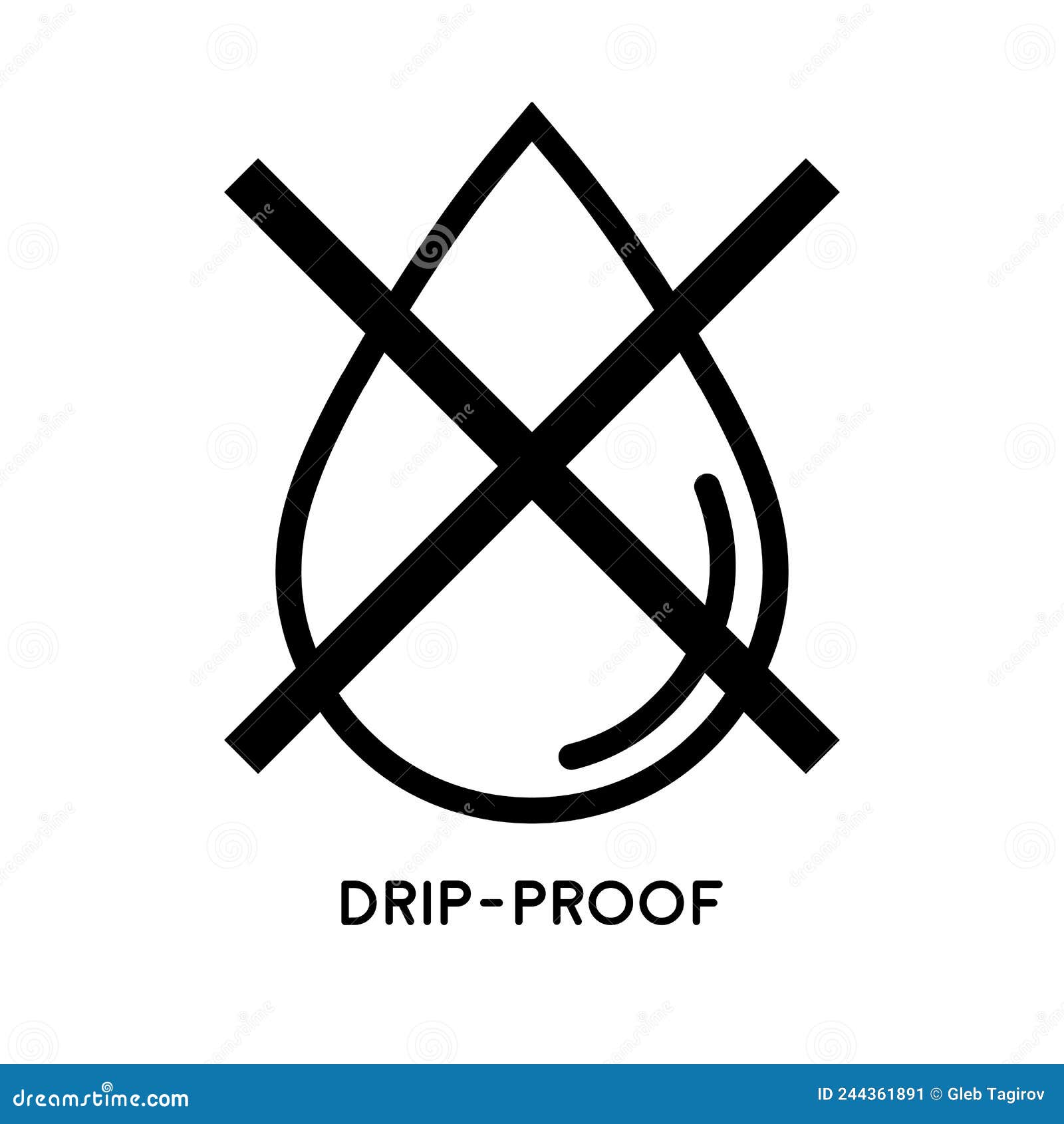 Drip-Proof icon stock vector. Illustration of care, clean - 244361891