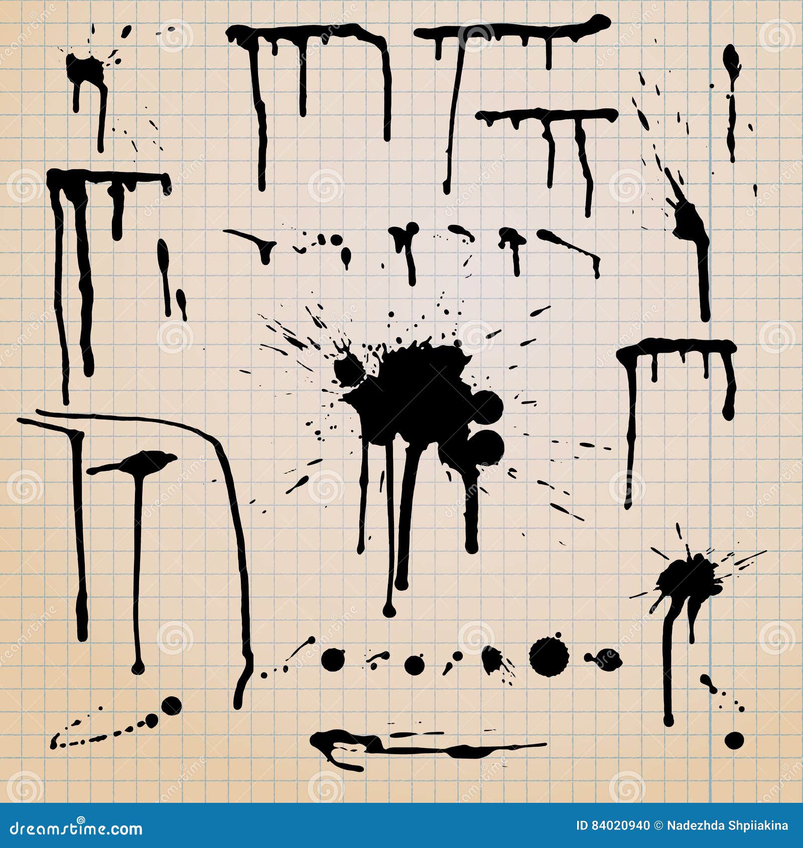 Drip splatter paint stock vector. Illustration of funky - 84020940