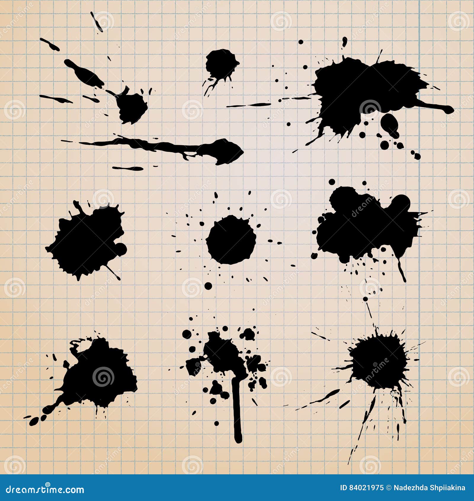 Drip splatter paint stock vector. Illustration of inkblot - 84021975