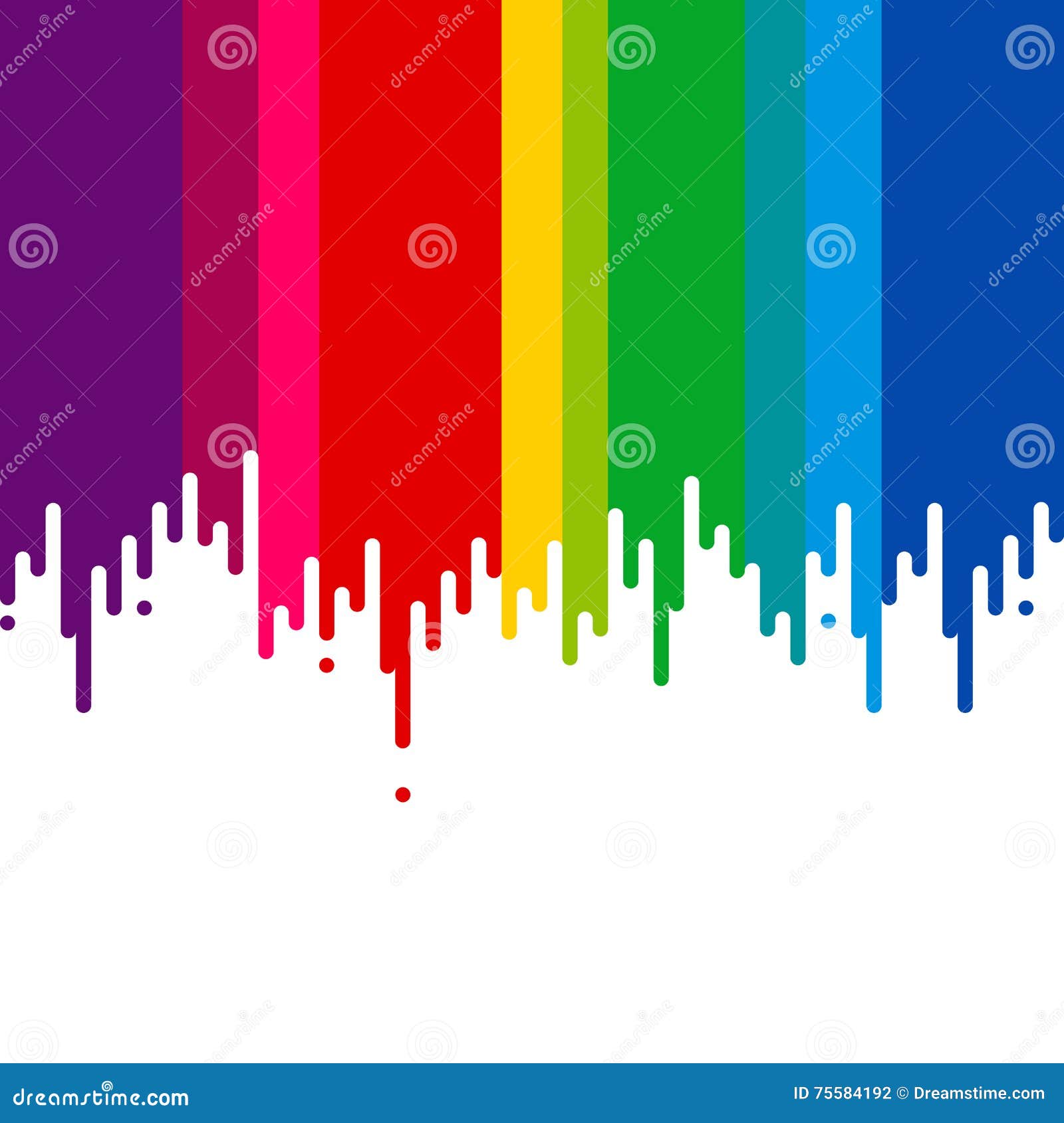 Dripping all colors paint. stock vector. Illustration of poster - 75584192